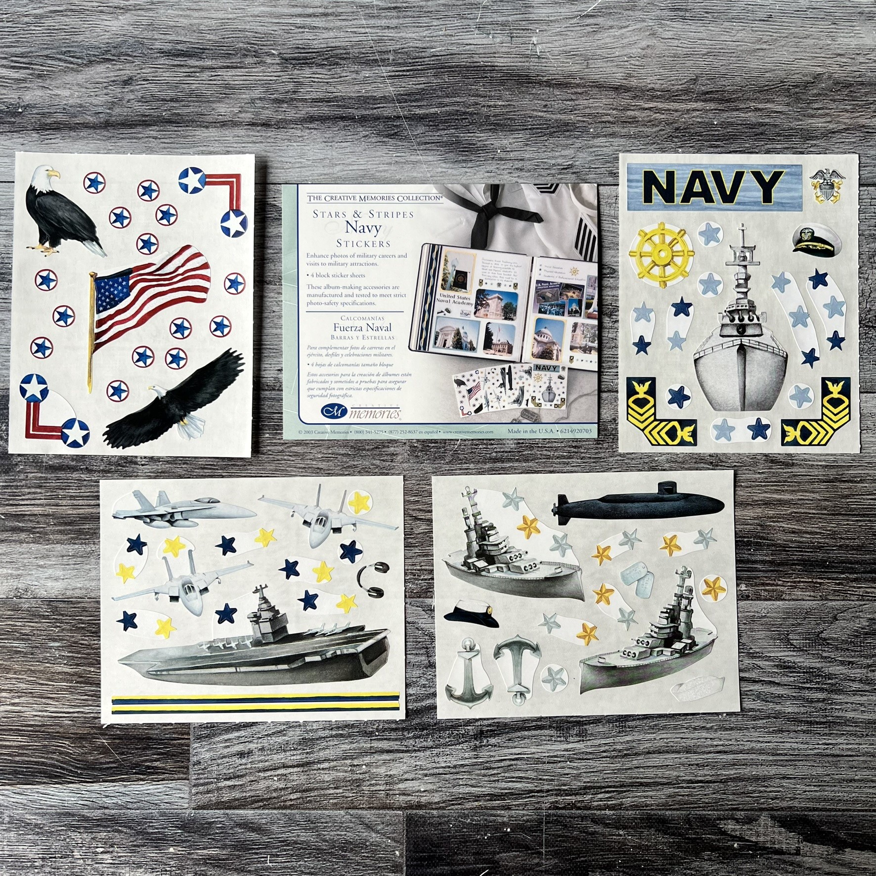 Stars & Stripes Navy Military Stickers by Creative Memories - Tessa ...