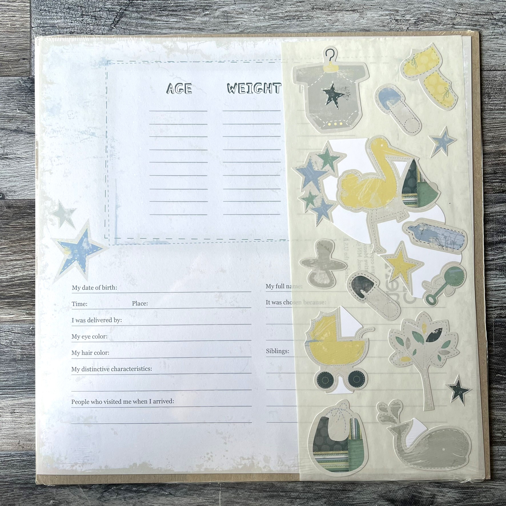 Rugged Baby Boy Arrival Addition – Tessa Scrapbooks