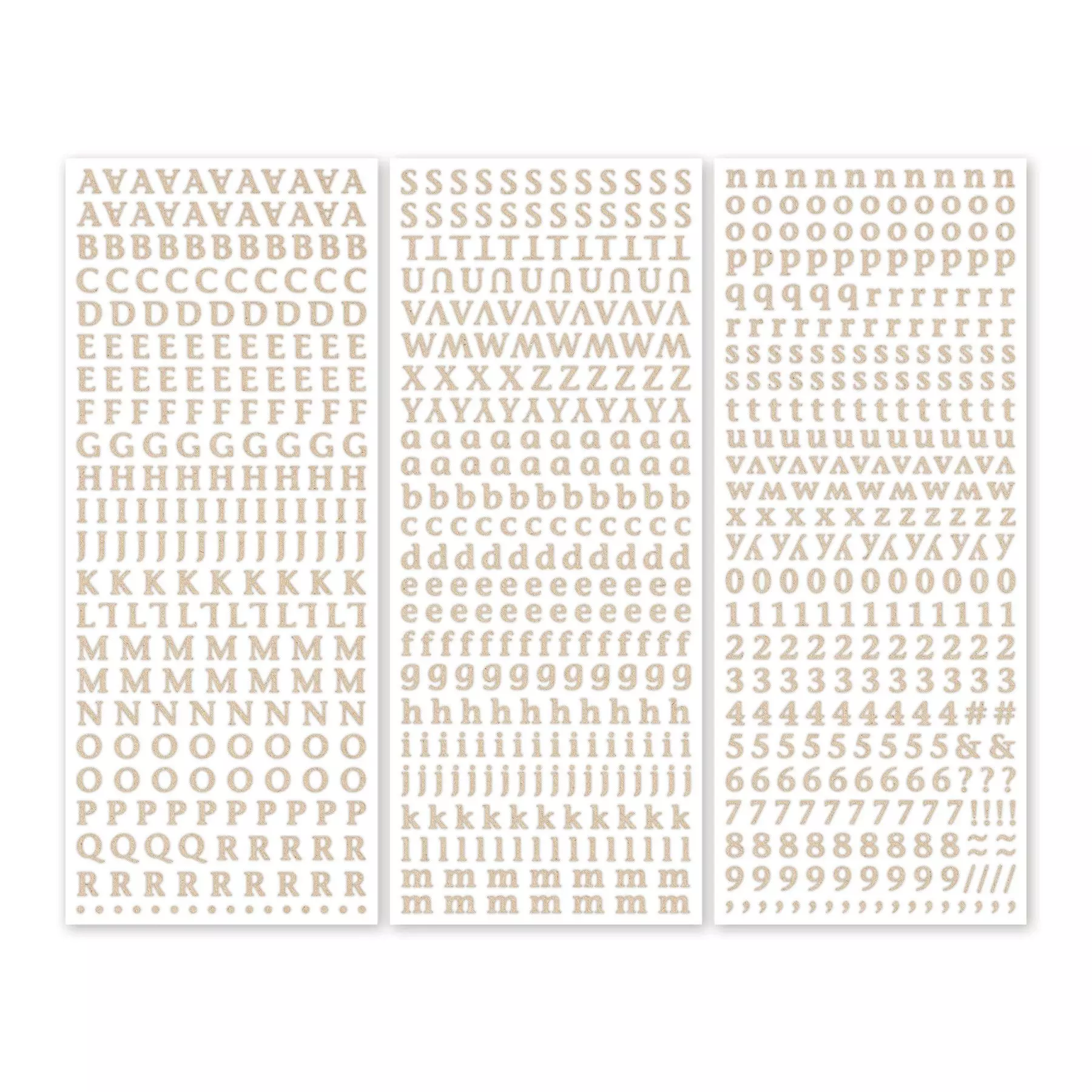 Kraft Classy Mini ABC/123 Letter Stickers - Tessa Scrapbooks