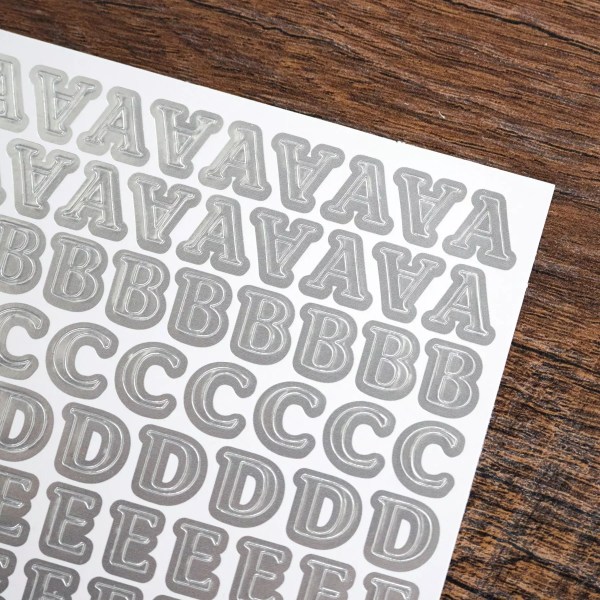Silver Classy Mini ABC/123 Letter Stickers – Tessa Scrapbooks