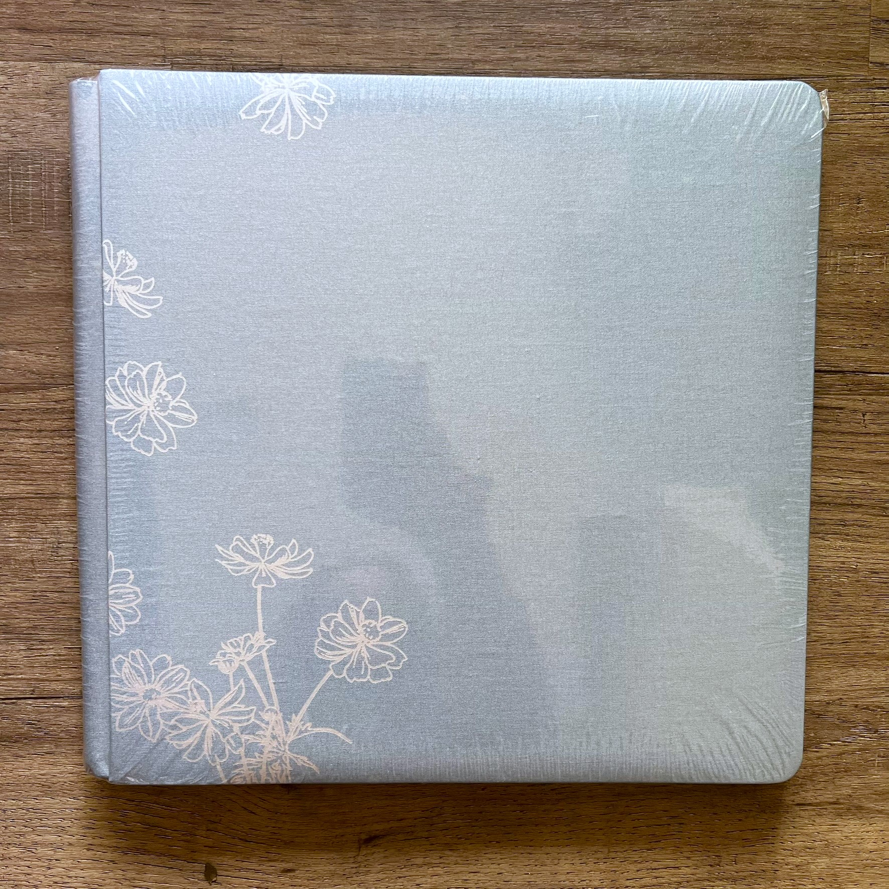 True 12x12 Dusty Blue Flower Album Cover - Tessa Scrapbooks