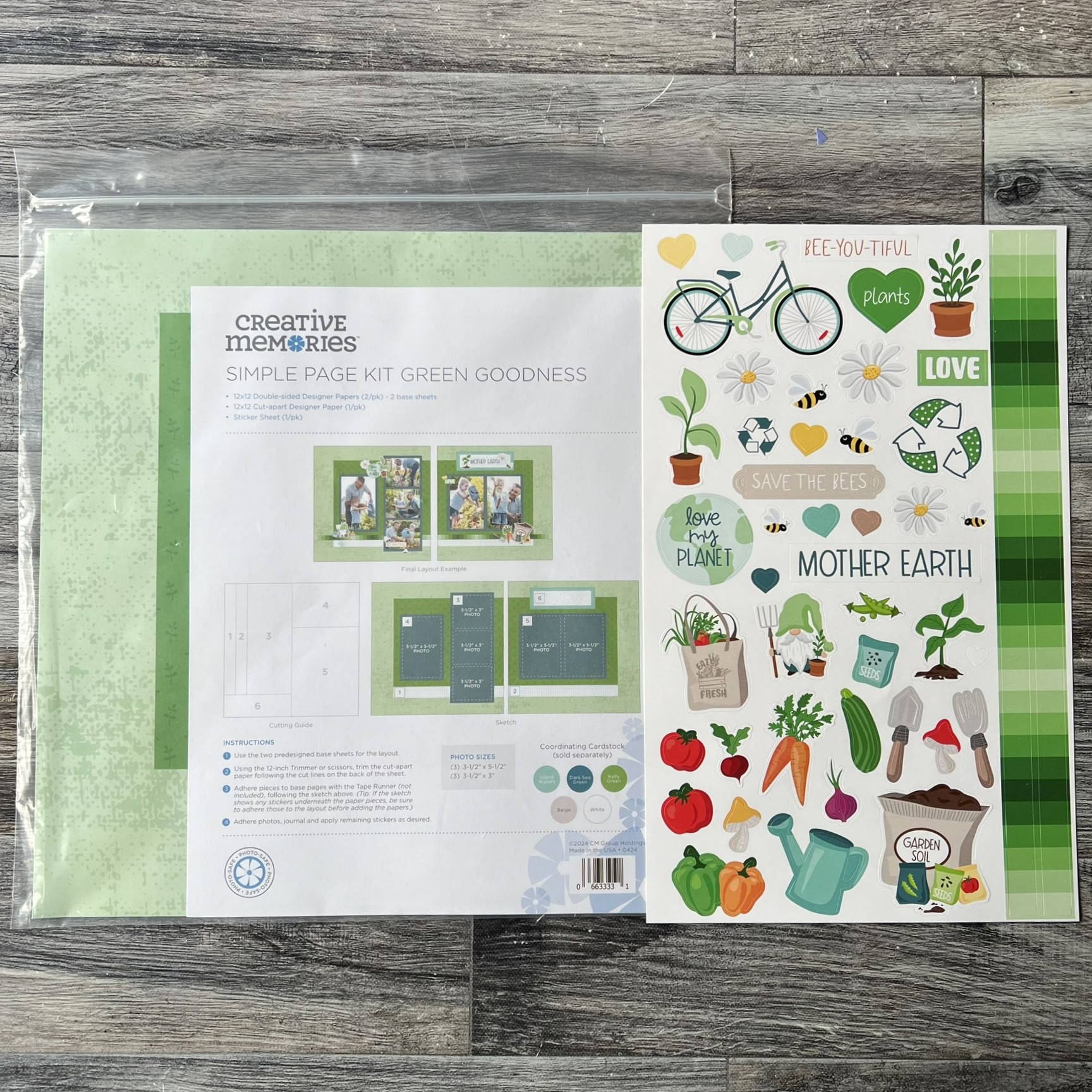 Green Goodness Simple Page Kit - Tessa Scrapbooks