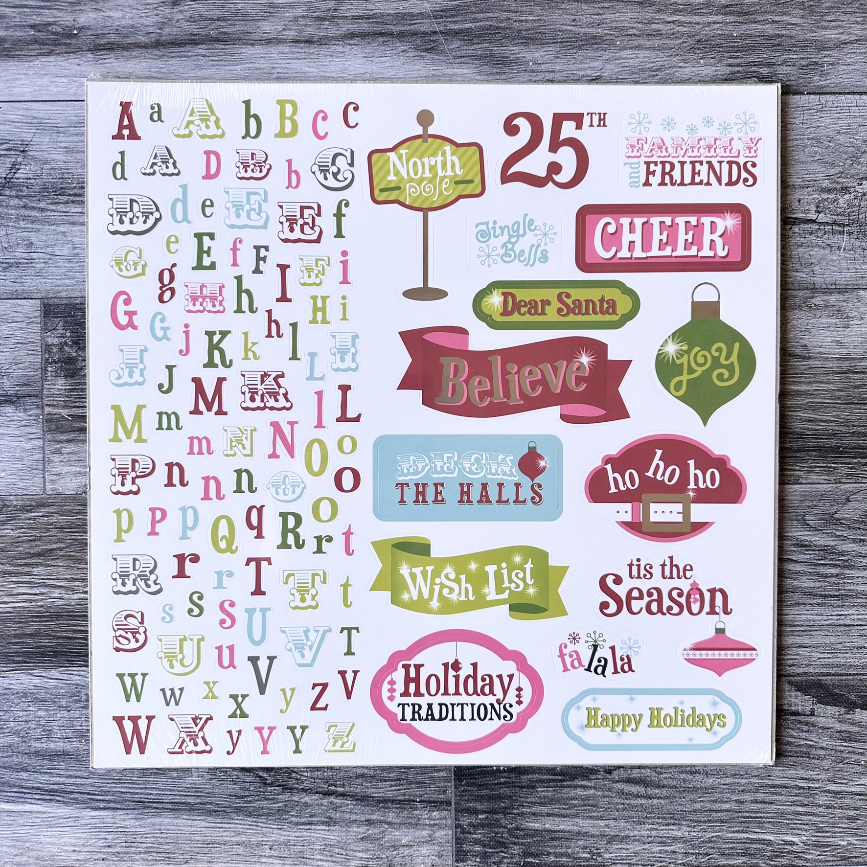 Holidazzle ABC & Title Stickers - Tessa Scrapbooks