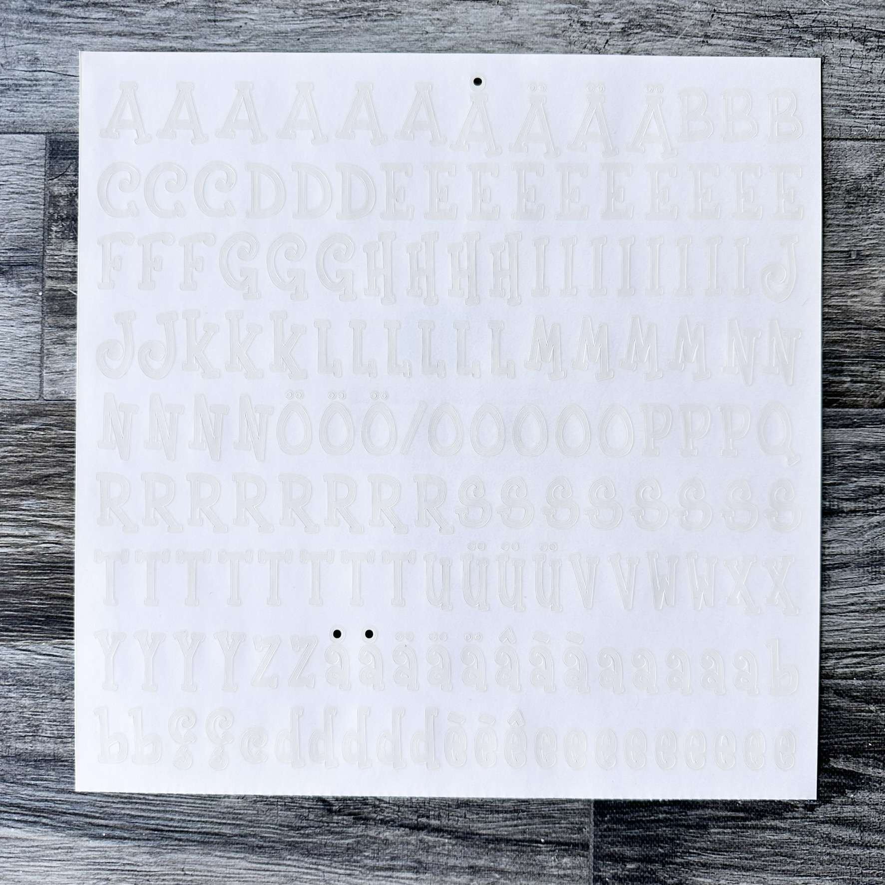 White Swirly ABC / 123 Stickers – Tessa Scrapbooks
