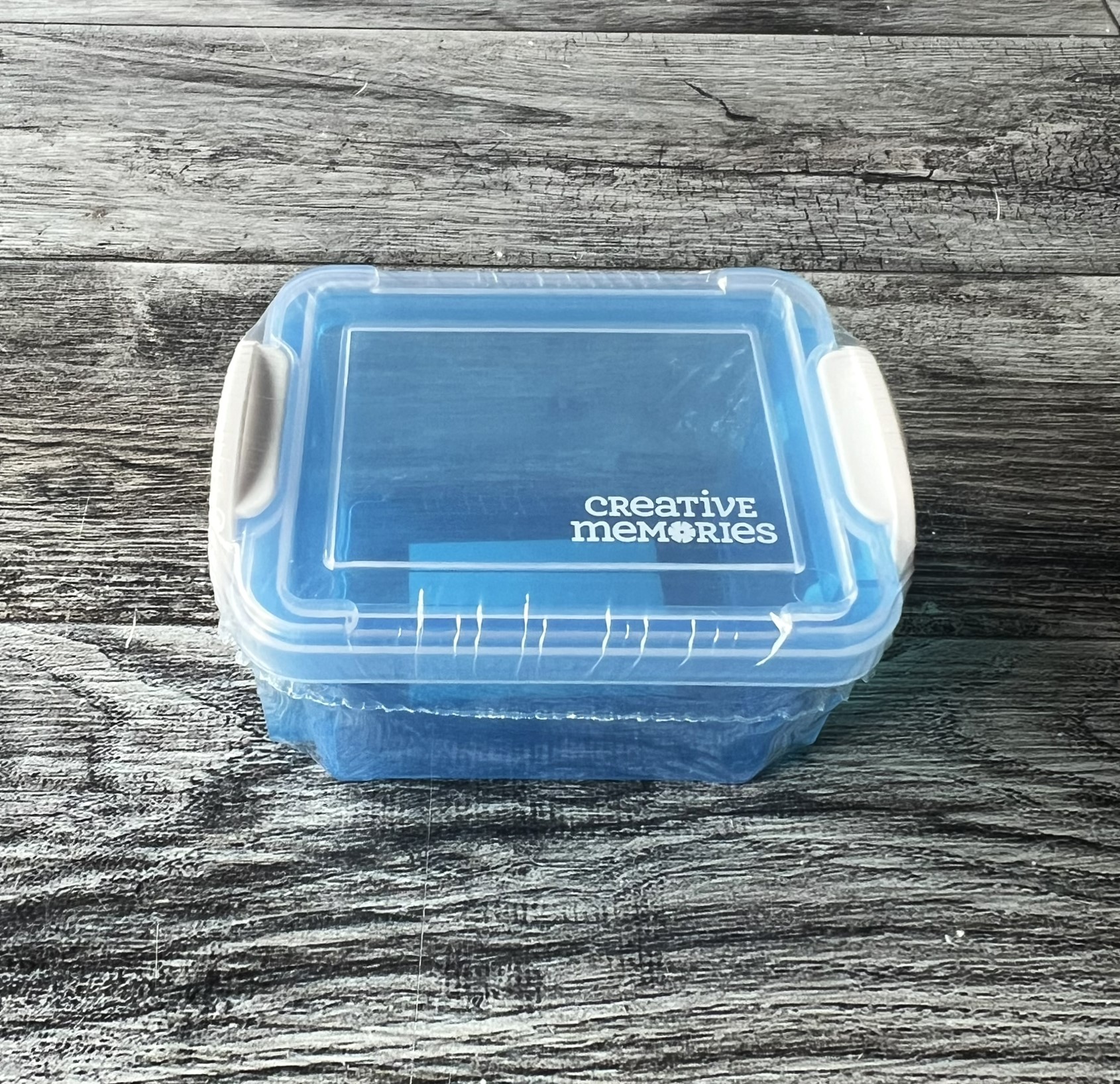 Blue Mini Storage Box Bin - Tessa Scrapbooks