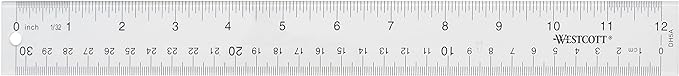 Westcott 12-inch Acrylic Ruler - Tessa Scrapbooks