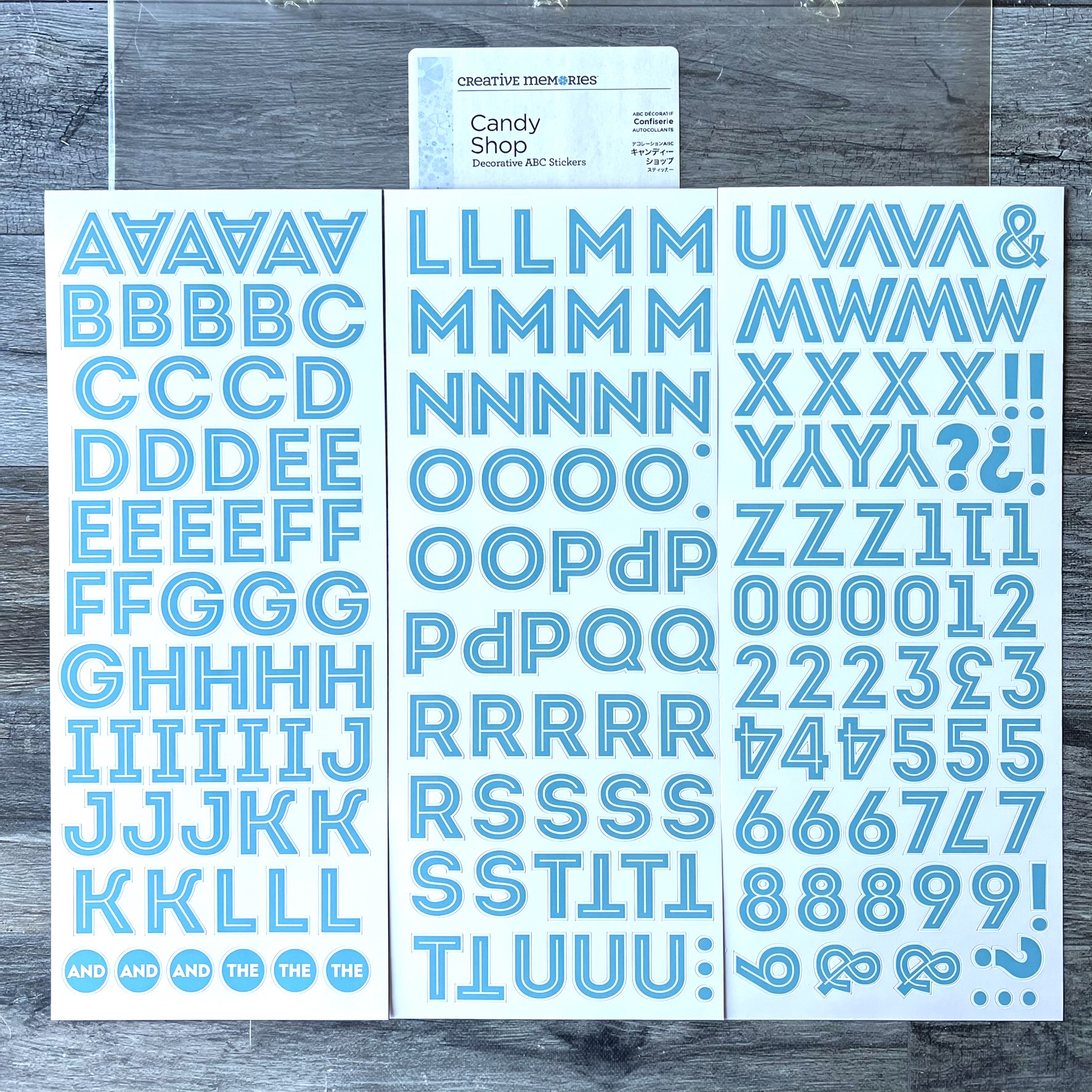 Candy Shop Decorative ABC/123 Letter Stickers - Tessa Scrapbooks