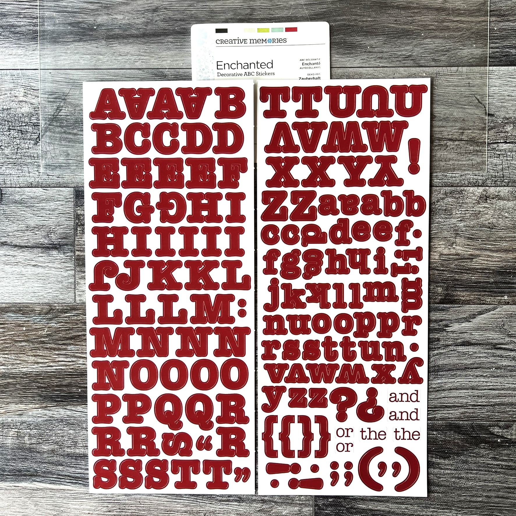 Enchanted Decorative ABC Stickers - Tessa Scrapbooks