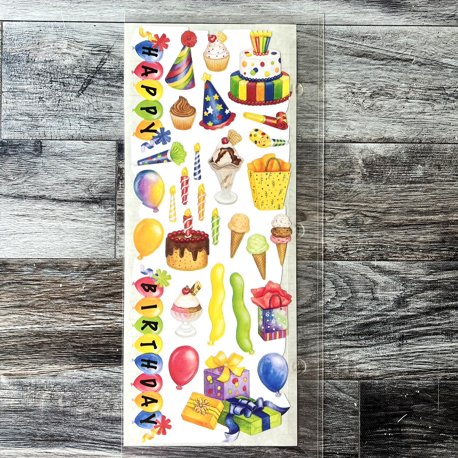 Happy Birthday Cakes & Cones Stickers – Tessa Scrapbooks