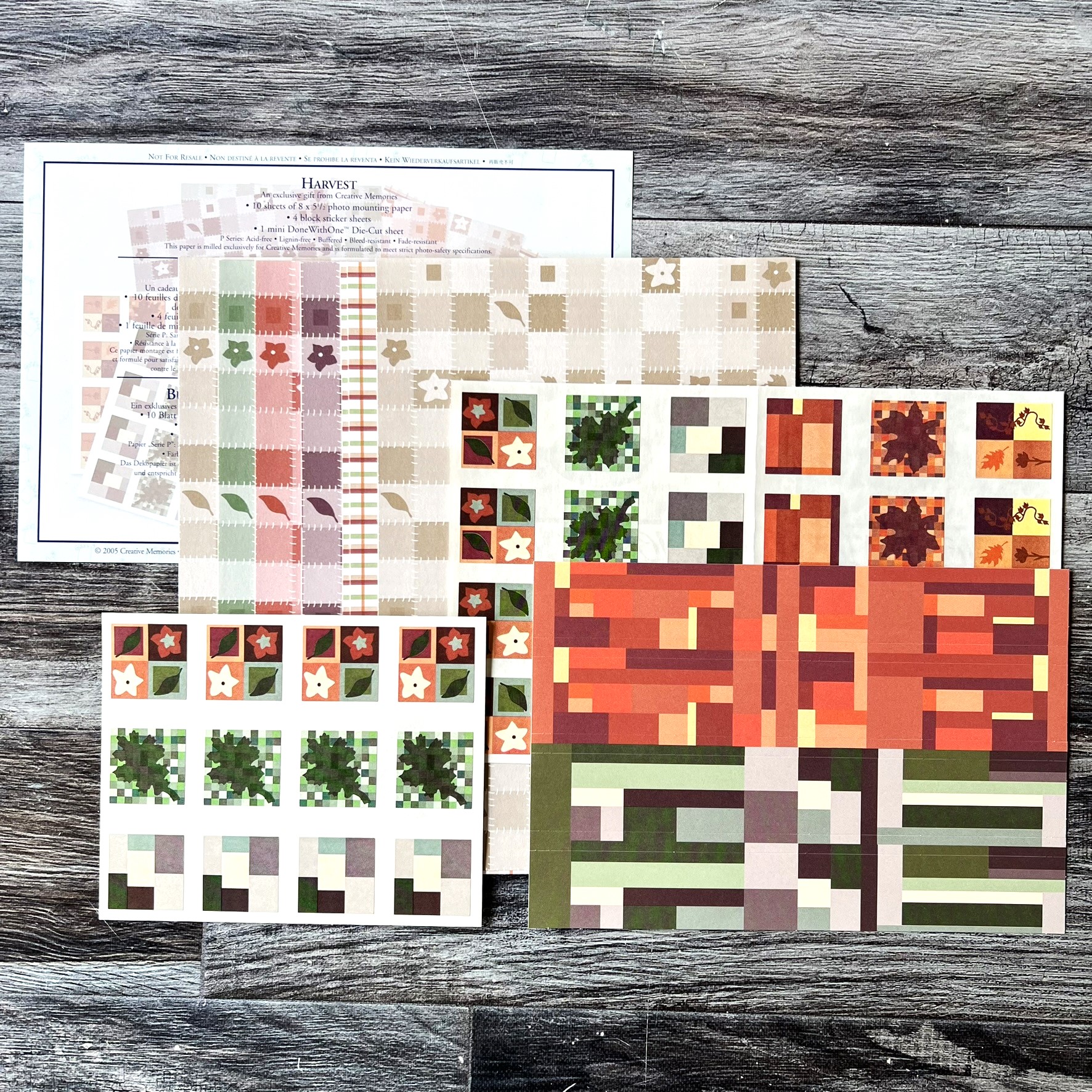 Harvest Photo Mounting Paper & Stickers - Tessa Scrapbooks