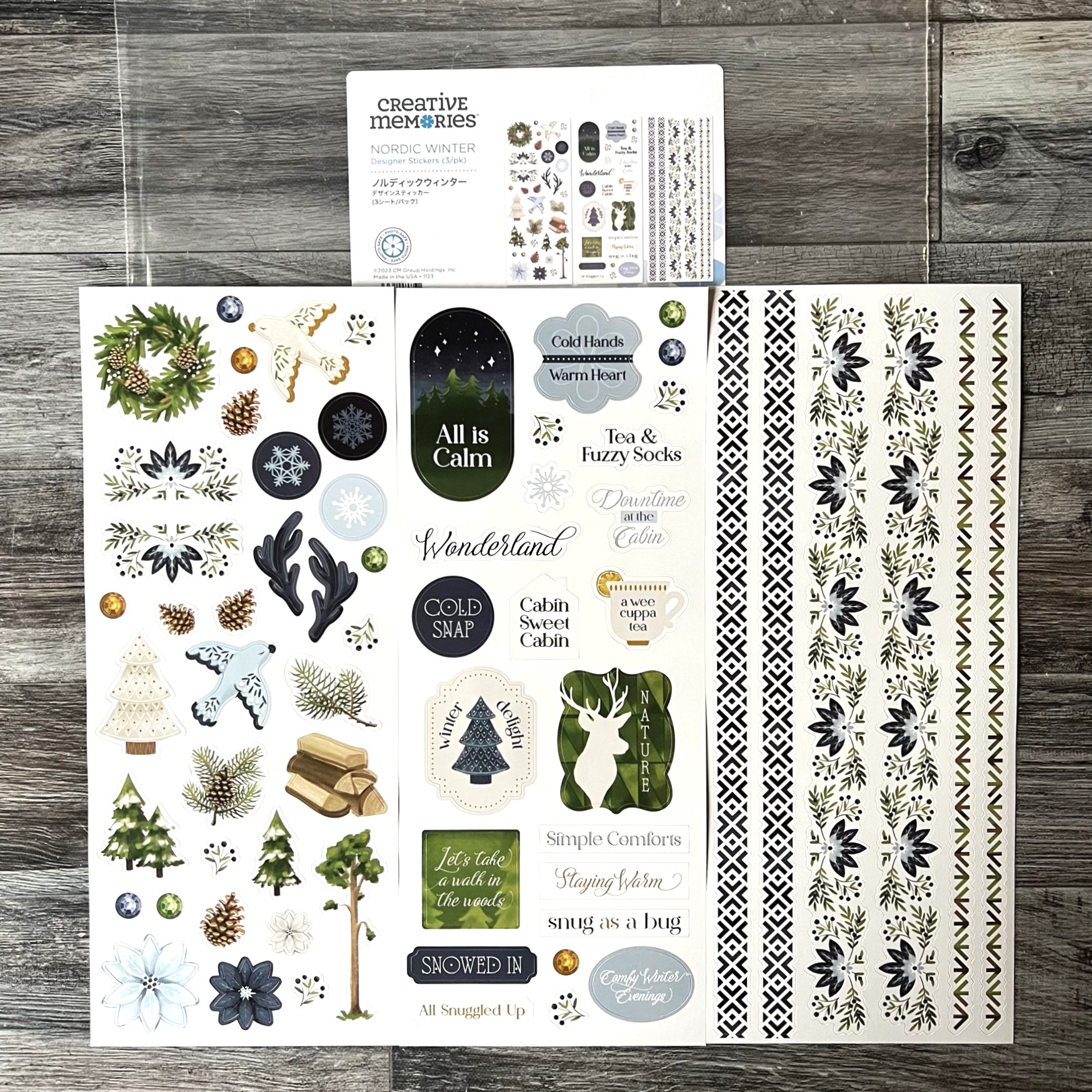 Nordic Winter Designer Stickers - Tessa Scrapbooks