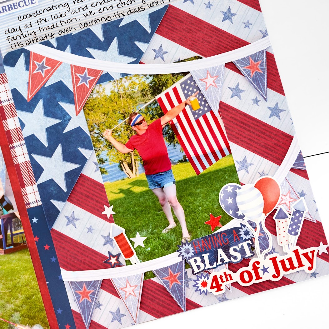Perfectly Patriotic Layered Frame Embellishment – Tessa Scrapbooks