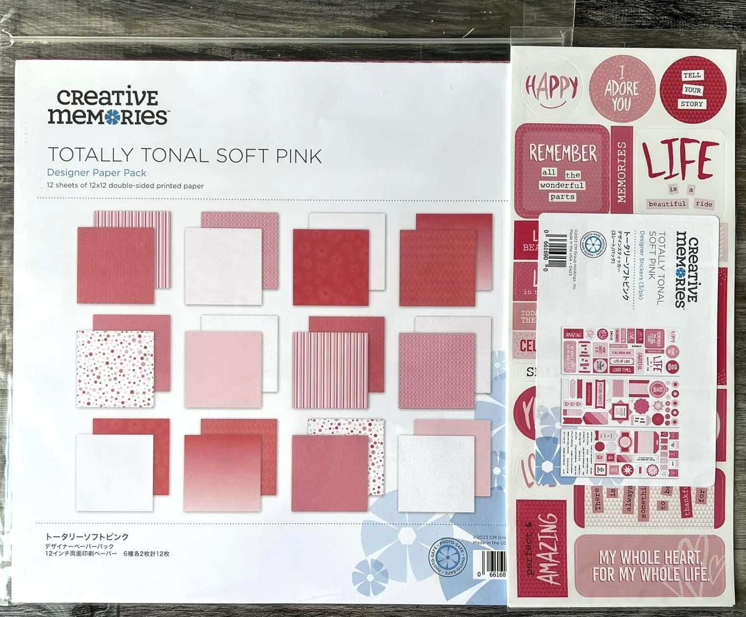 Totally Tonal Soft Pink Paper & Sticker Set – Tessa Scrapbooks