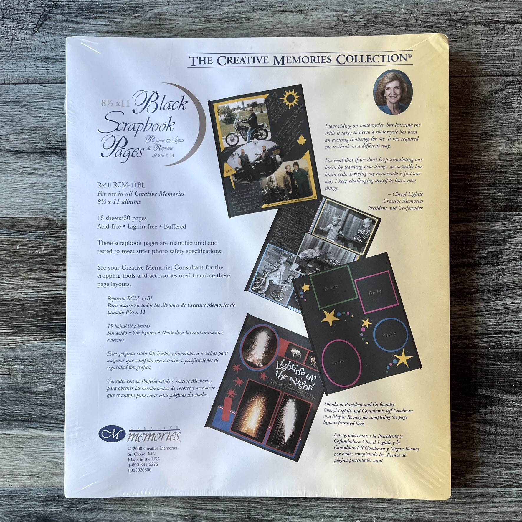 8.5x11 Black Pages - Tessa Scrapbooks