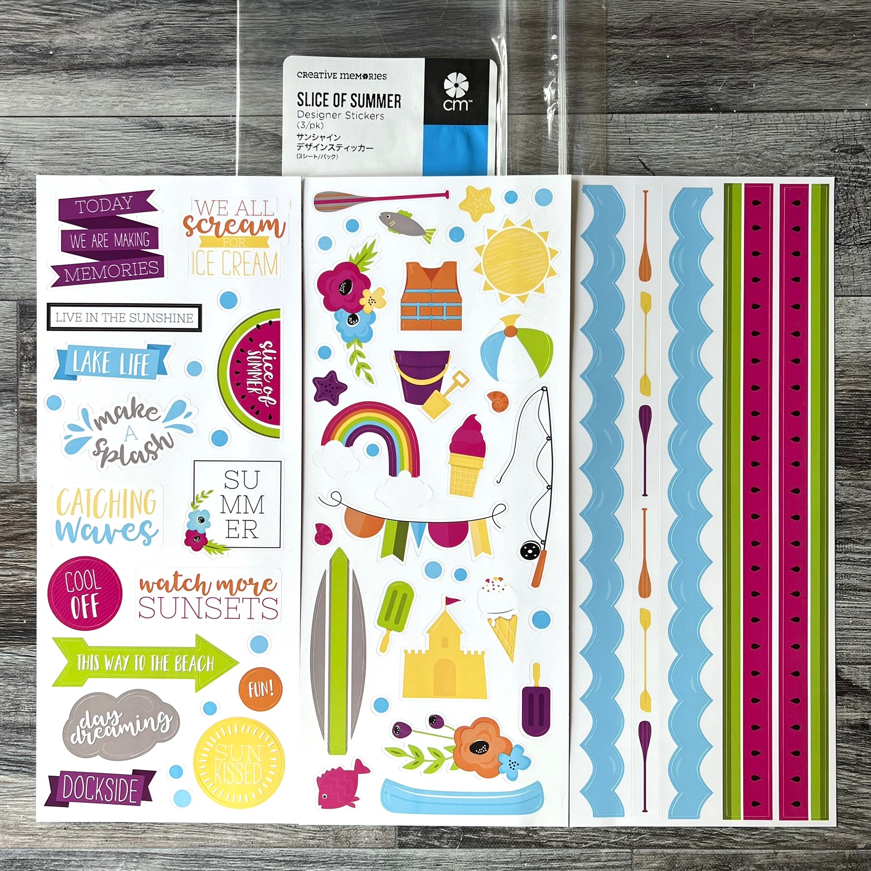 Slice of Summer Stickers - Tessa Scrapbooks