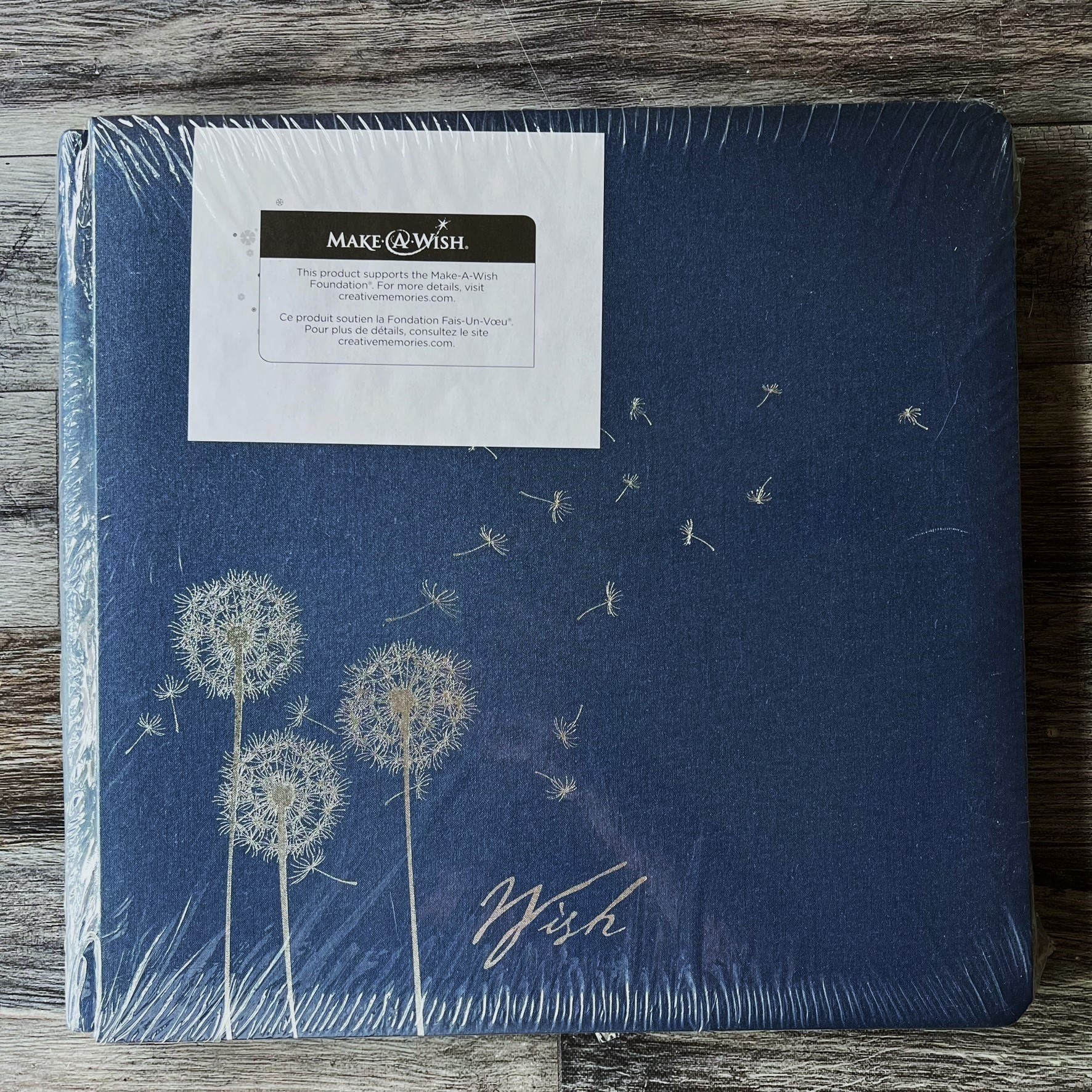 Wish True 12x12 Silver Foiled Album Cover - Tessa Scrapbooks