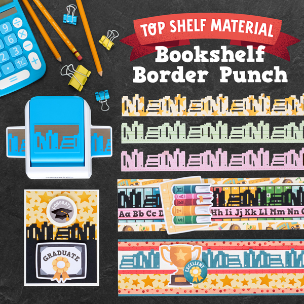 Bookshelf Border Punch - Tessa Scrapbooks