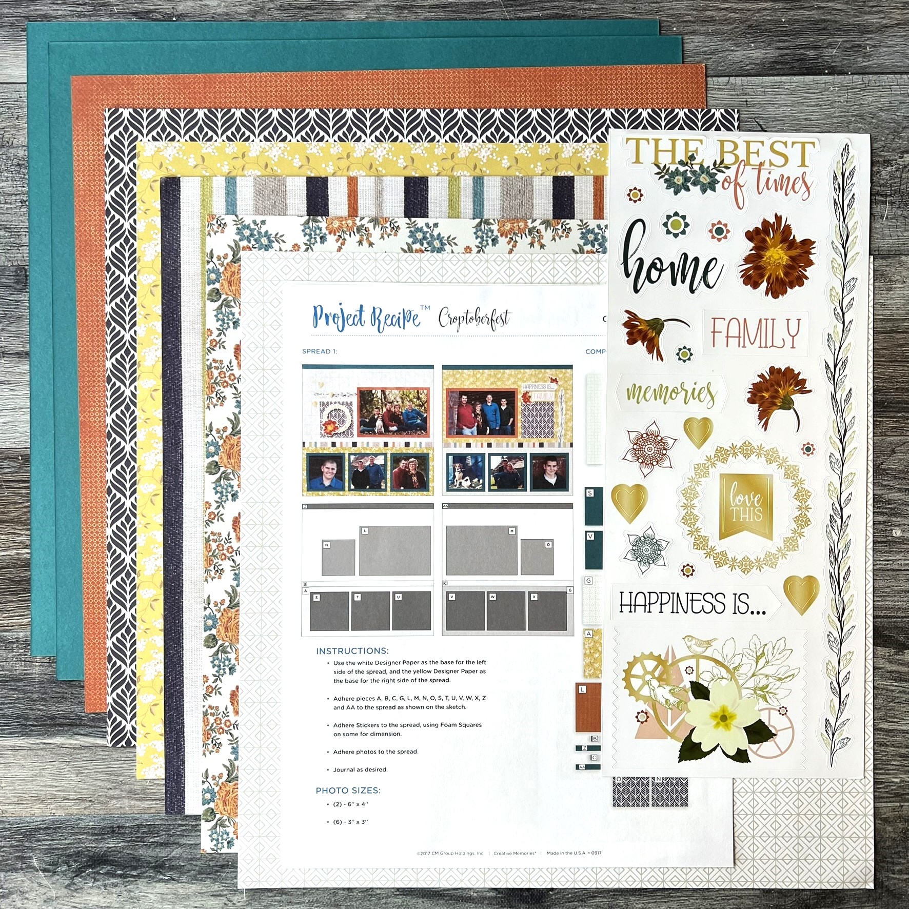Croptoberfest 2017 Thankful Project Recipe Kit - Tessa Scrapbooks
