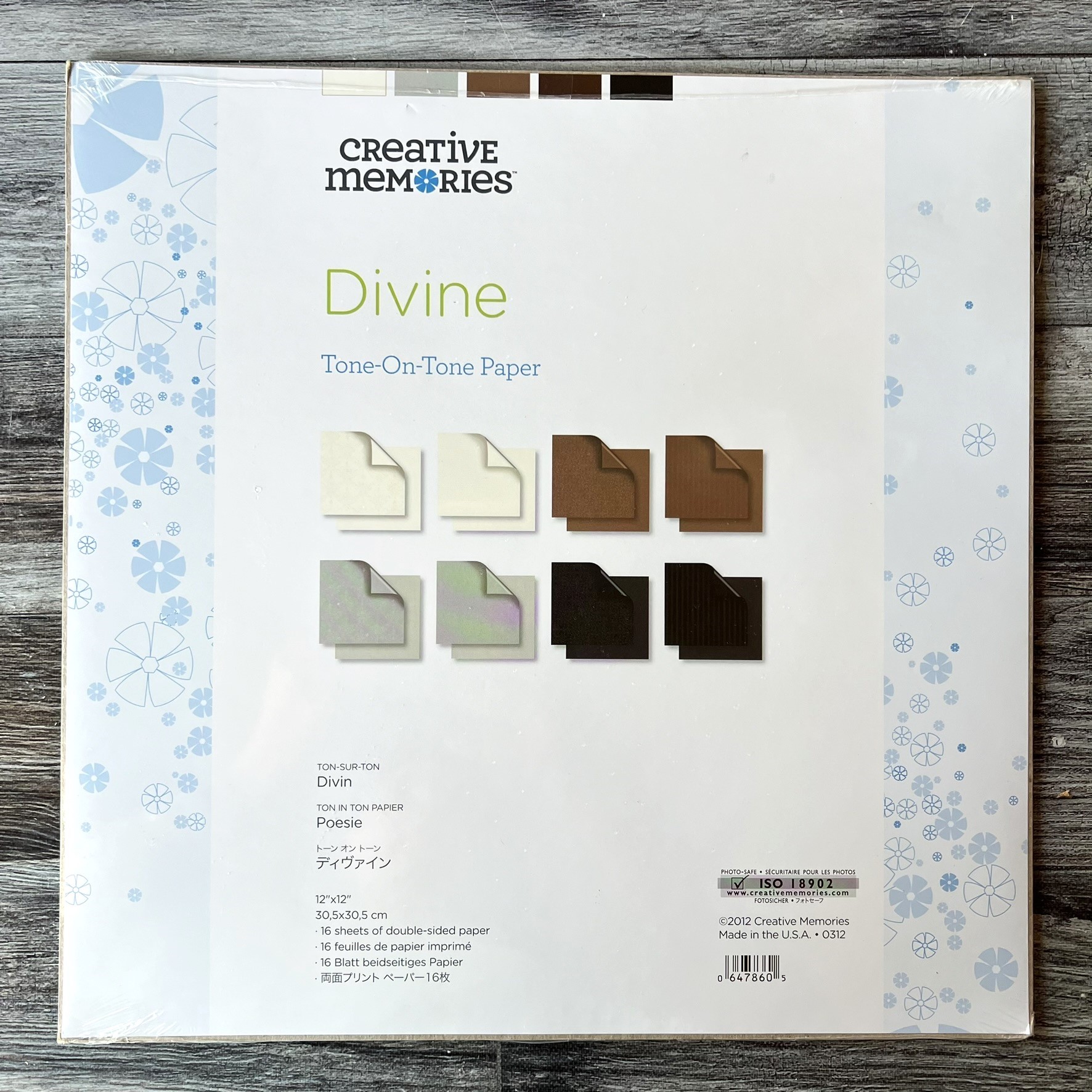 Divine Tone on Tone Paper 12x12 - Tessa Scrapbooks