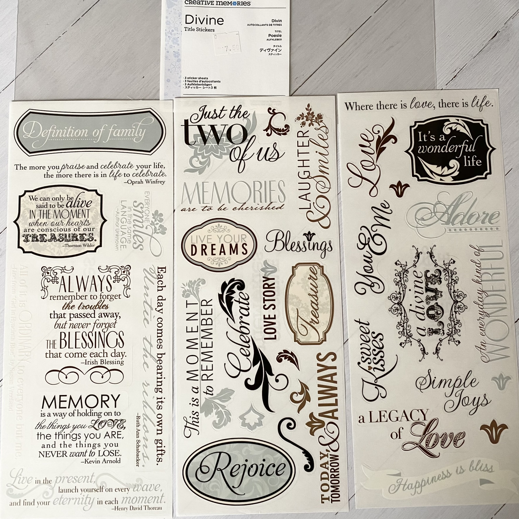 Divine Title Stickers - Tessa Scrapbooks