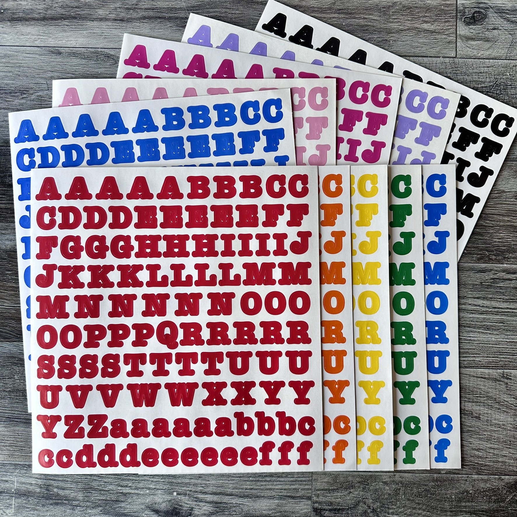 Bold ABC/123 Stickers - You Choose - Tessa Scrapbooks