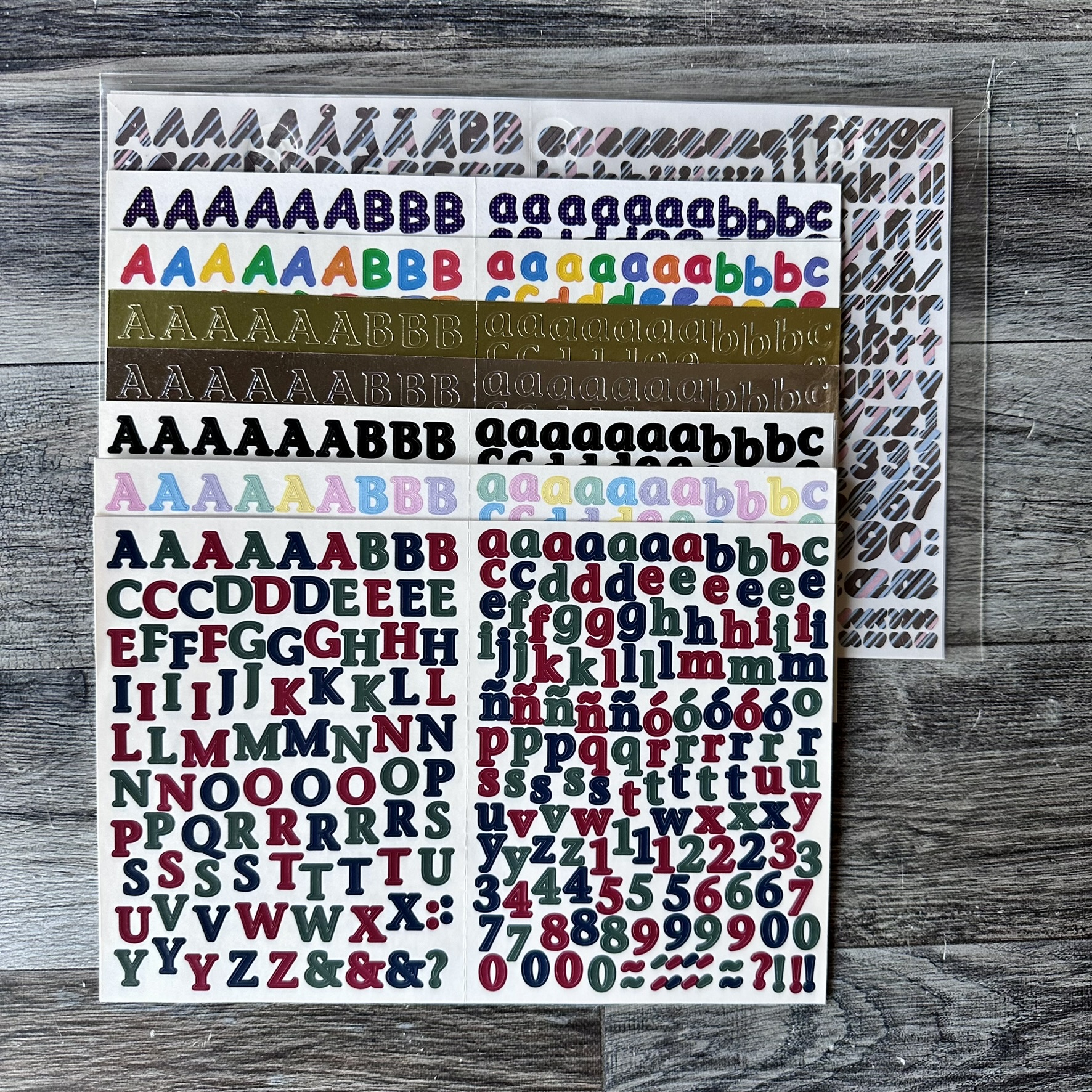 Mini Classic & Sassy ABC/123 Stickers - You Choose - Tessa Scrapbooks