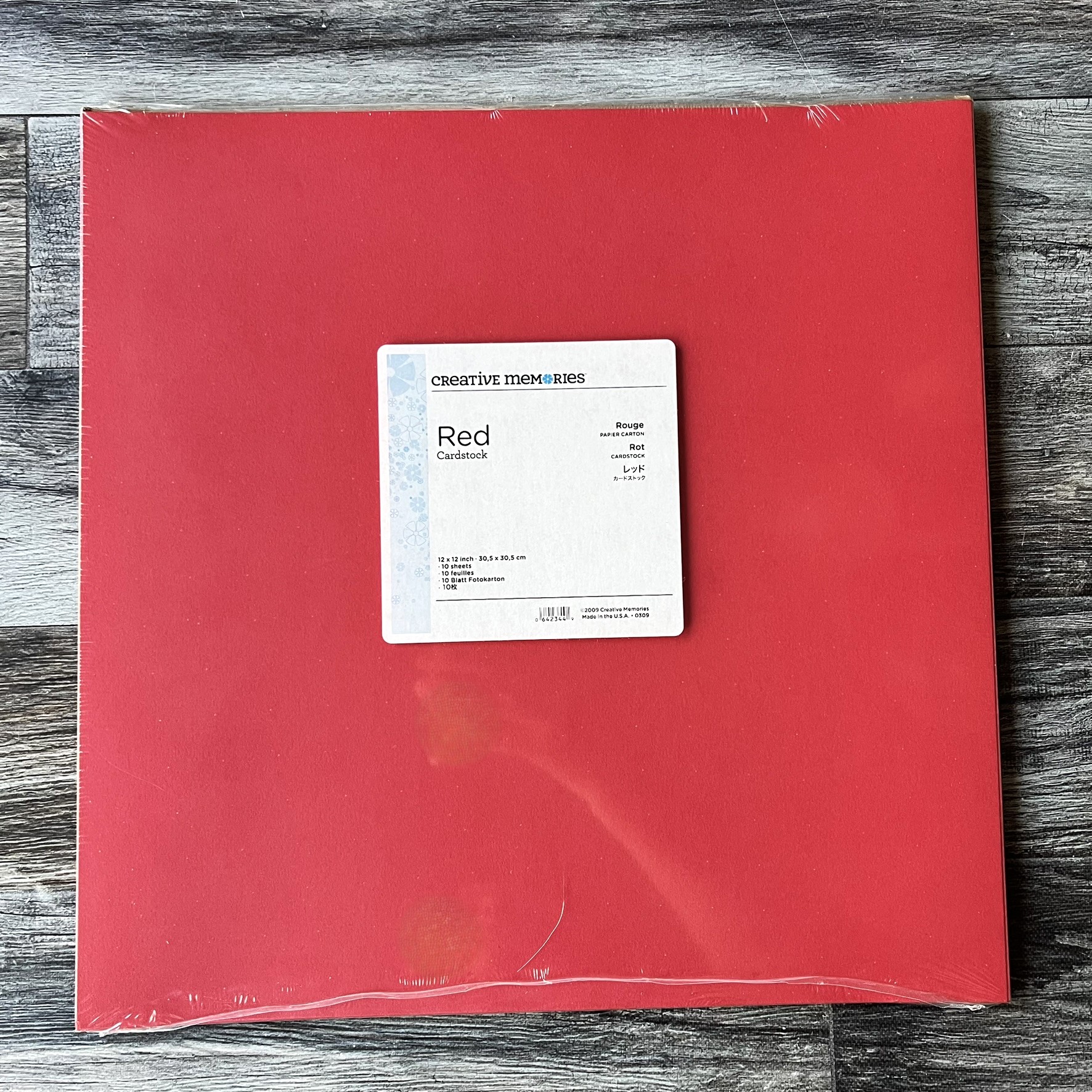 Old CM Red 12x12 Cardstock - Tessa Scrapbooks