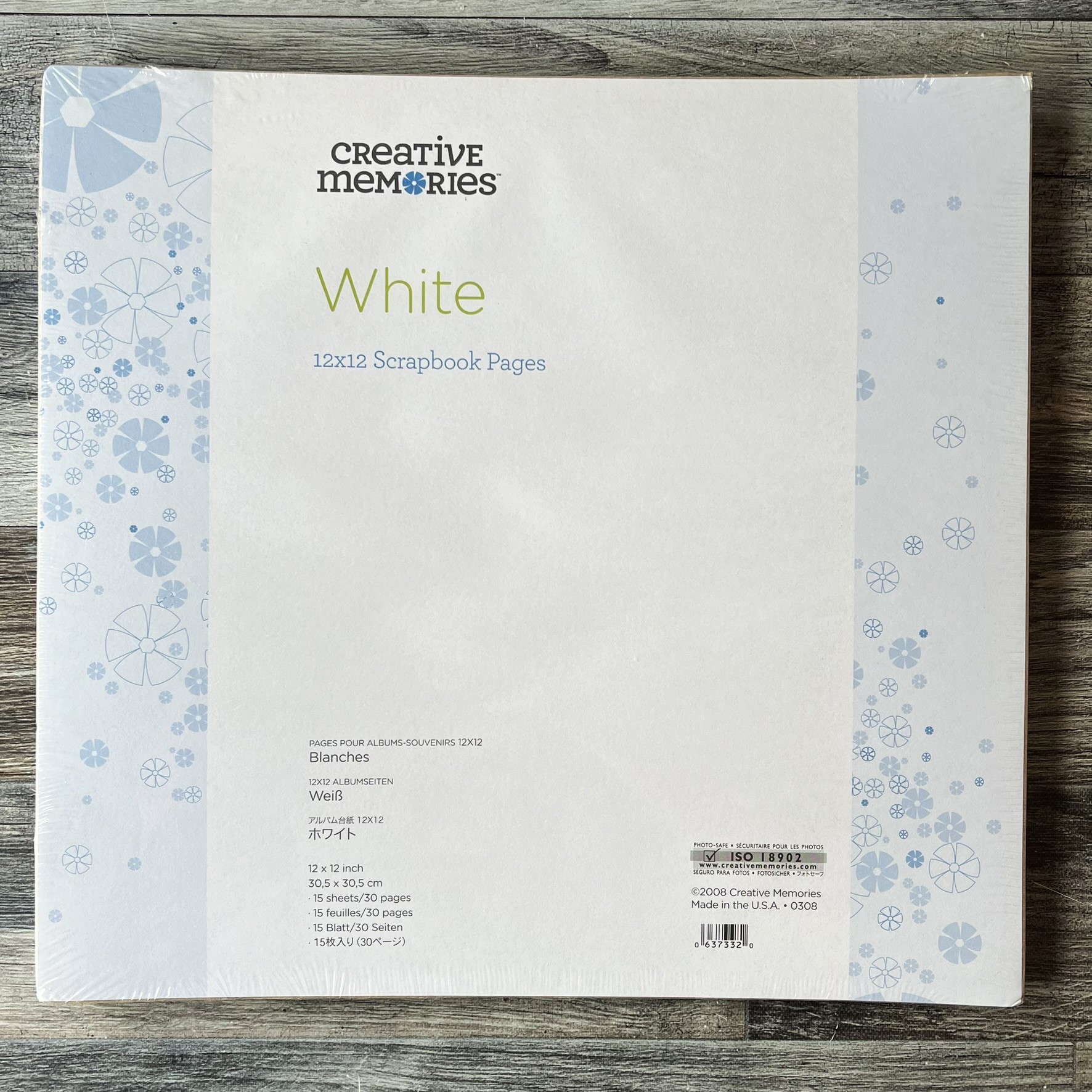 True White 12x12 Refill Pages (No Protectors) - Tessa Scrapbooks