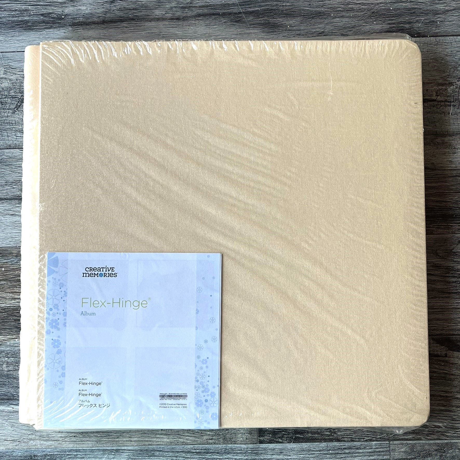 Cream Mica Shimmer True 12x12 Album Cover - Tessa Scrapbooks