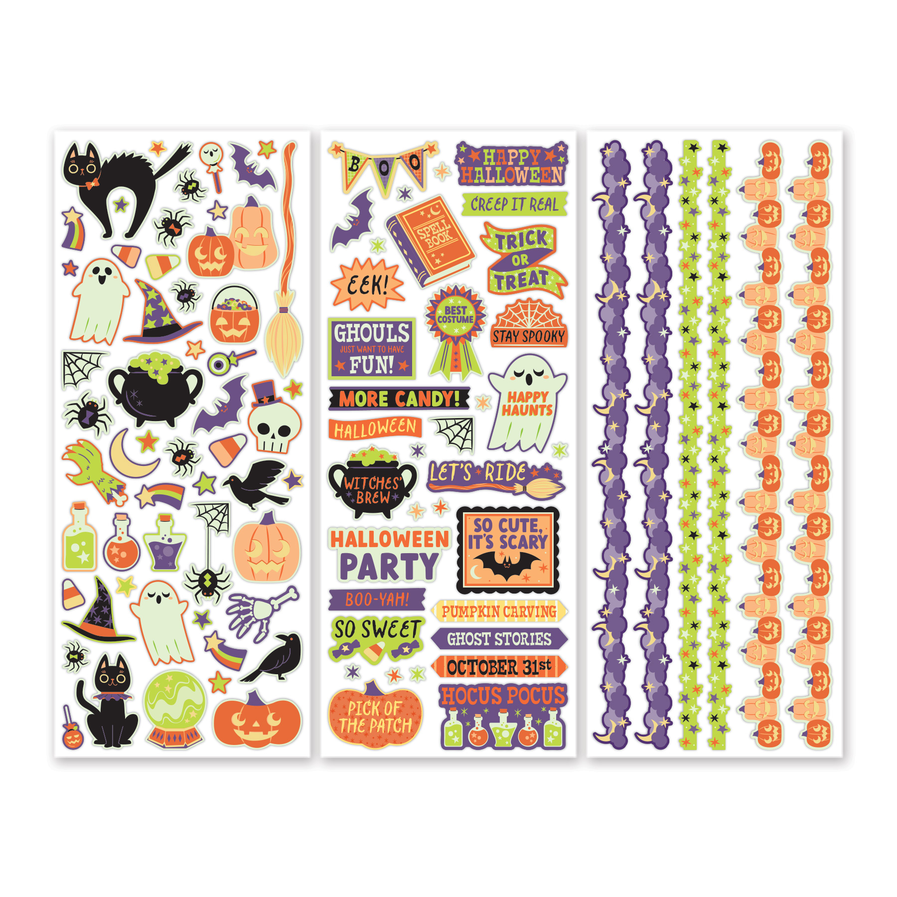 Boo-Yah! Holographic Stickers - Tessa Scrapbooks
