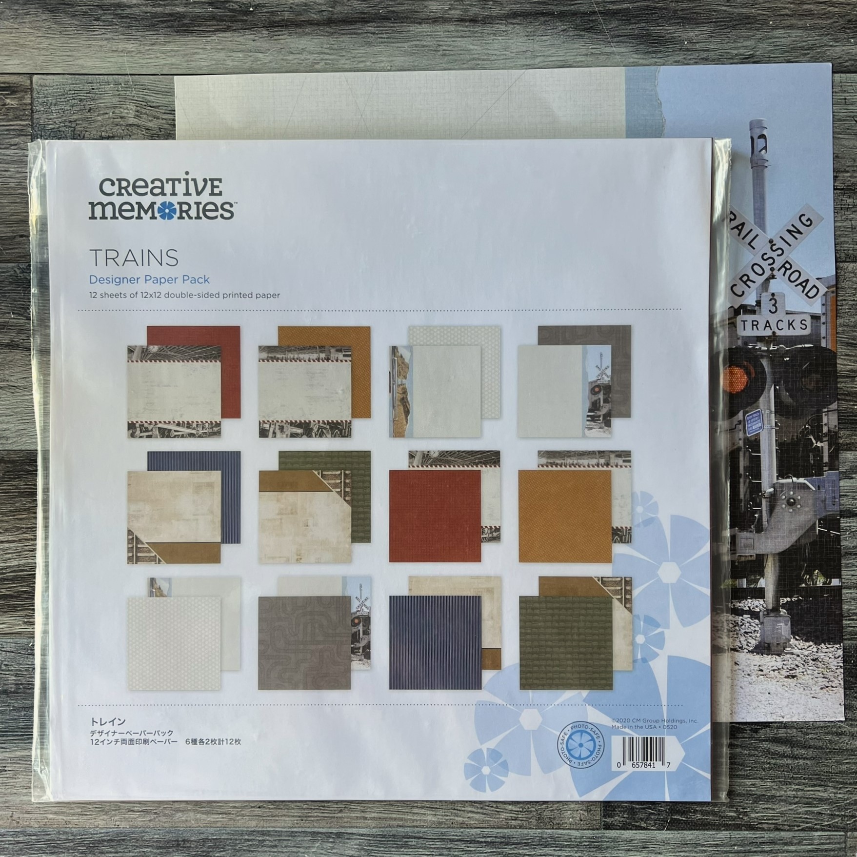 Trains Designer Paper Pack by Creative Memories - Tessa Scrapbooks