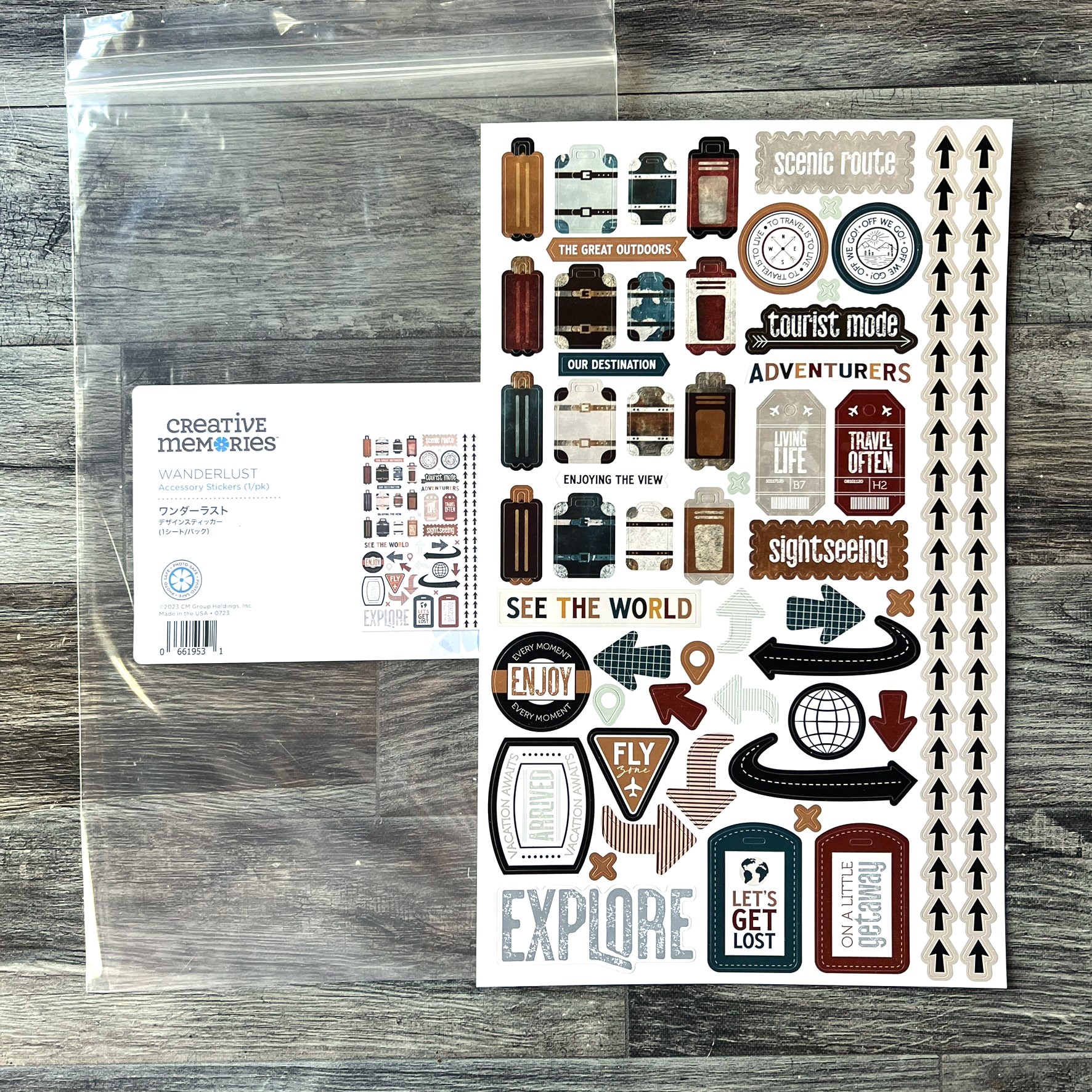 Wanderlust Accessory Stickers - Tessa Scrapbooks