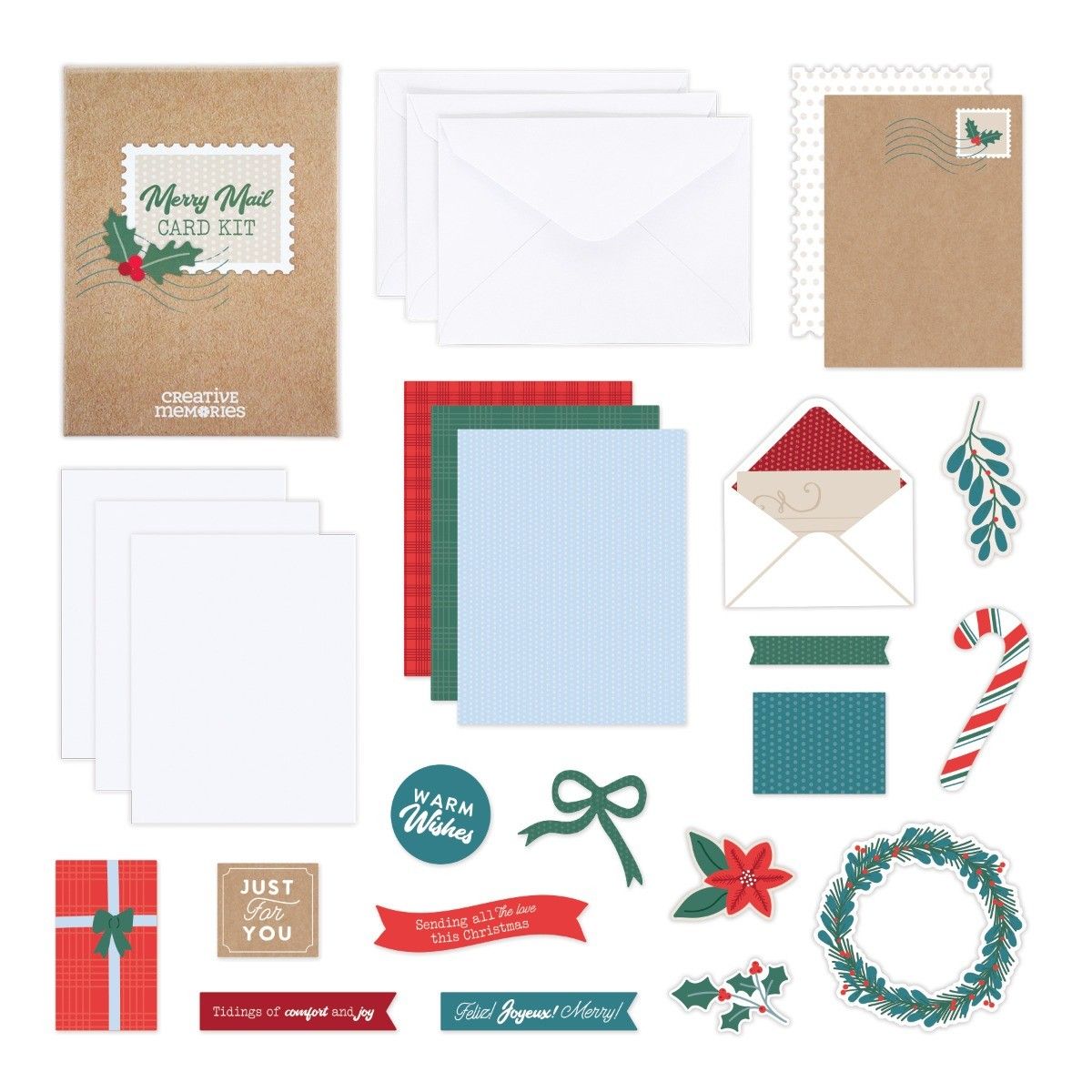 Merry Mail Christmas Holiday Card Kit - Tessa Scrapbooks