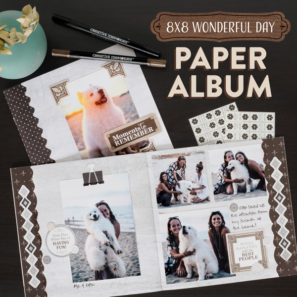 Wonderful Day 8x8 Paper Album - Tessa Scrapbooks