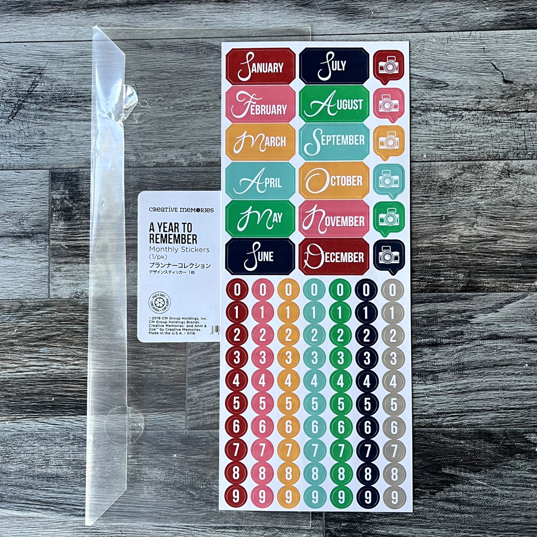 A Year To Remember Monthly Stickers by Creative Memories - Tessa Scrapbooks