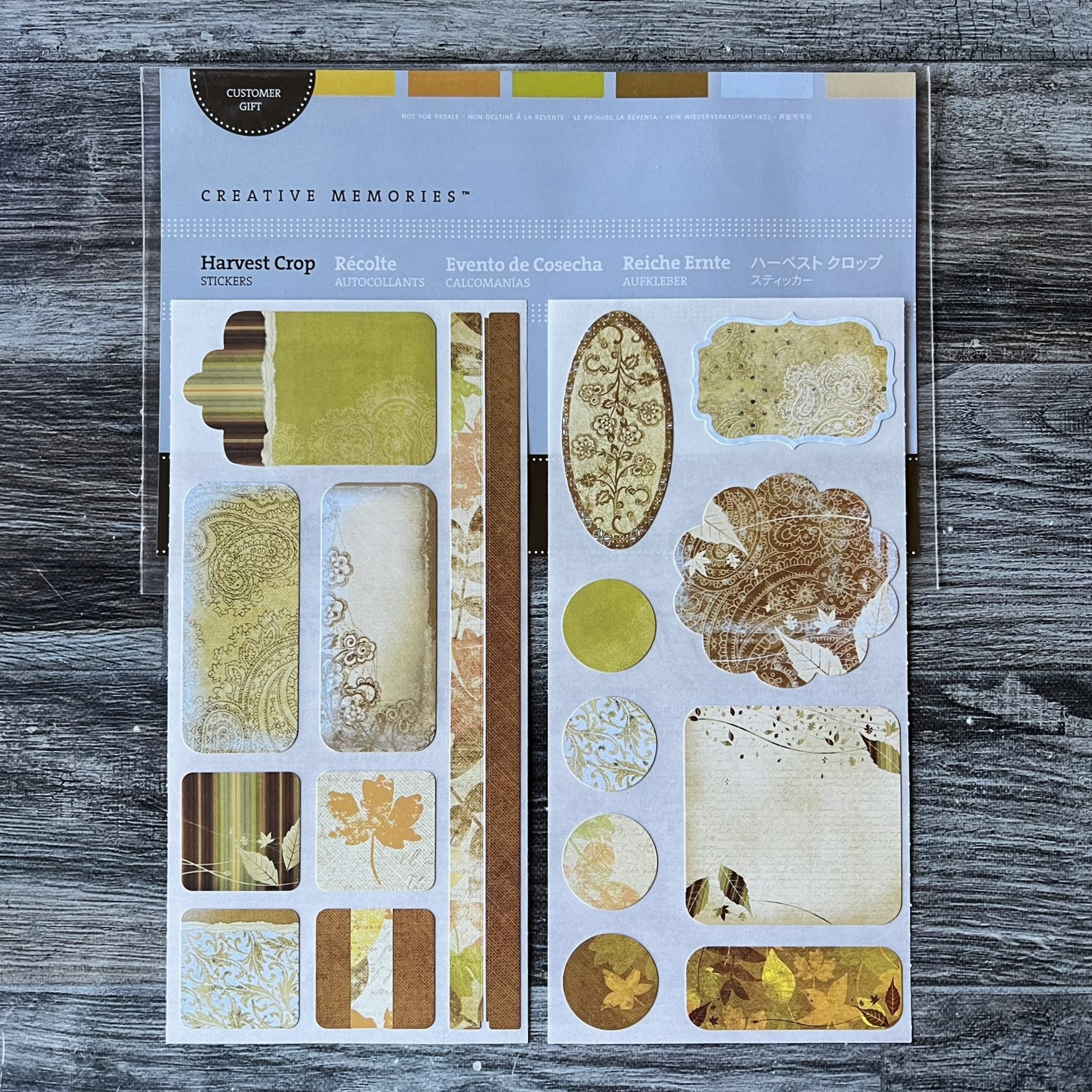 Harvest Crop Stickers by Creative Memories - Tessa Scrapbooks