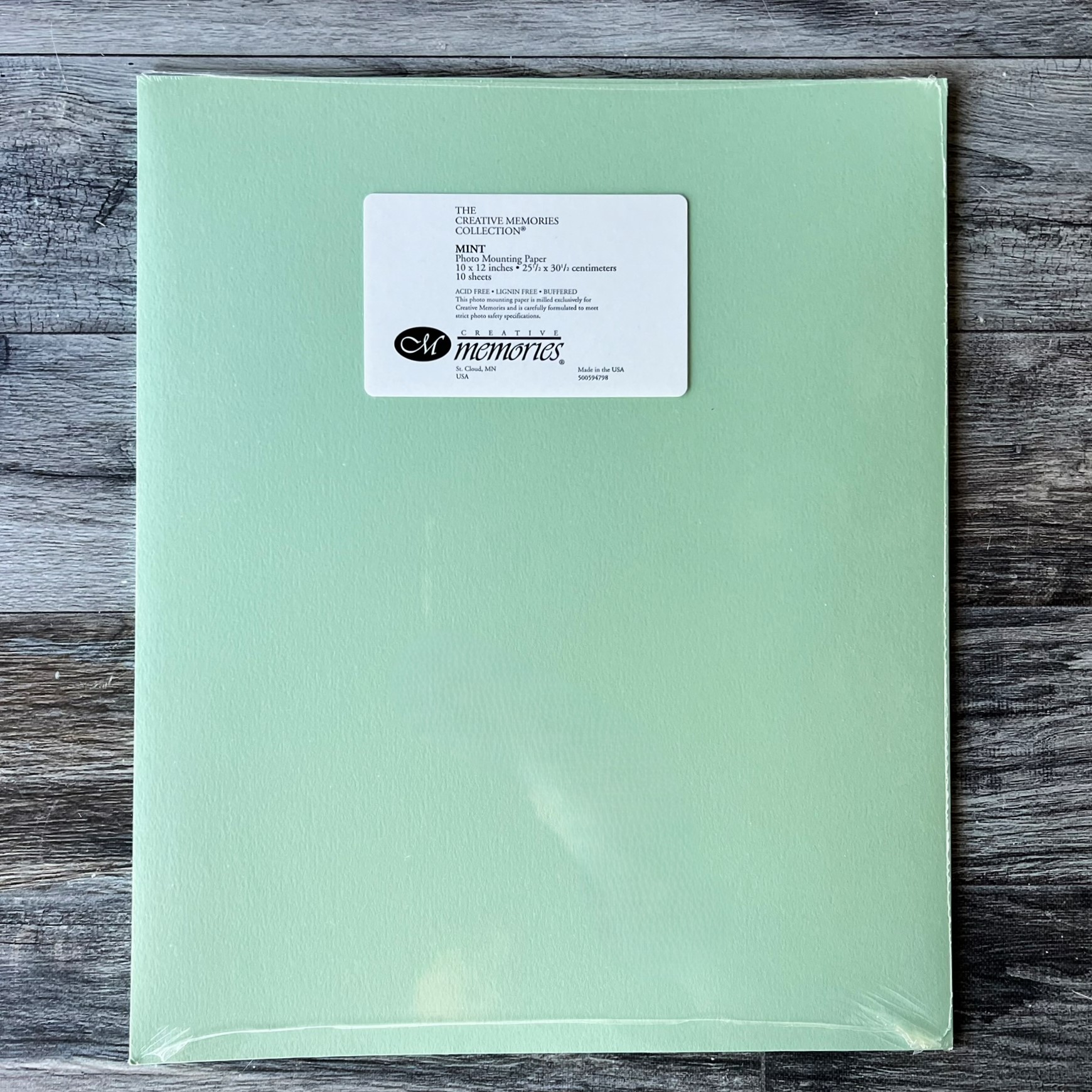 Mint 10x12 Cardstock by Creative Memories - Tessa Scrapbooks