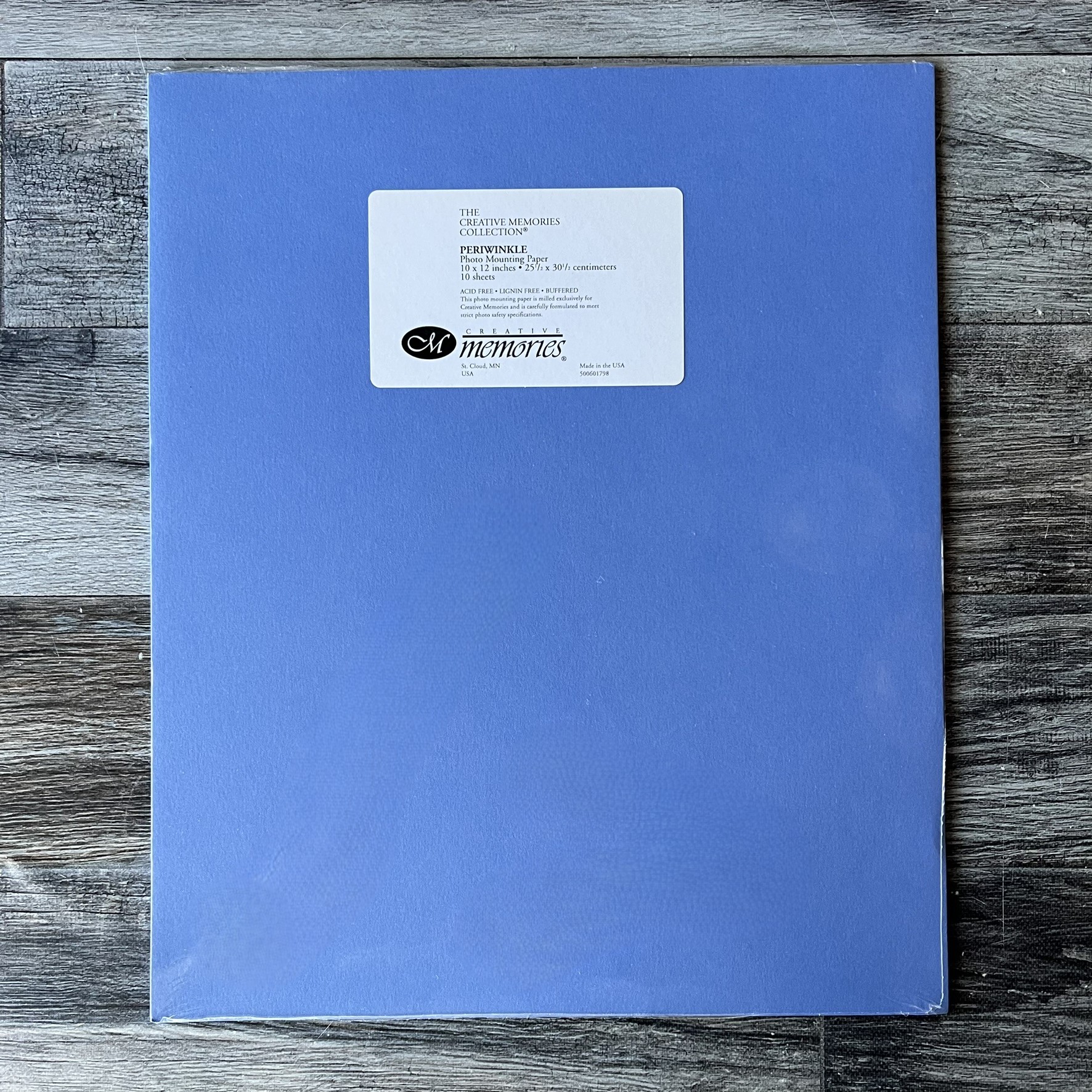 Periwinkle 10x12 Cardstock by Creative Memories (10/pack) - Tessa ...