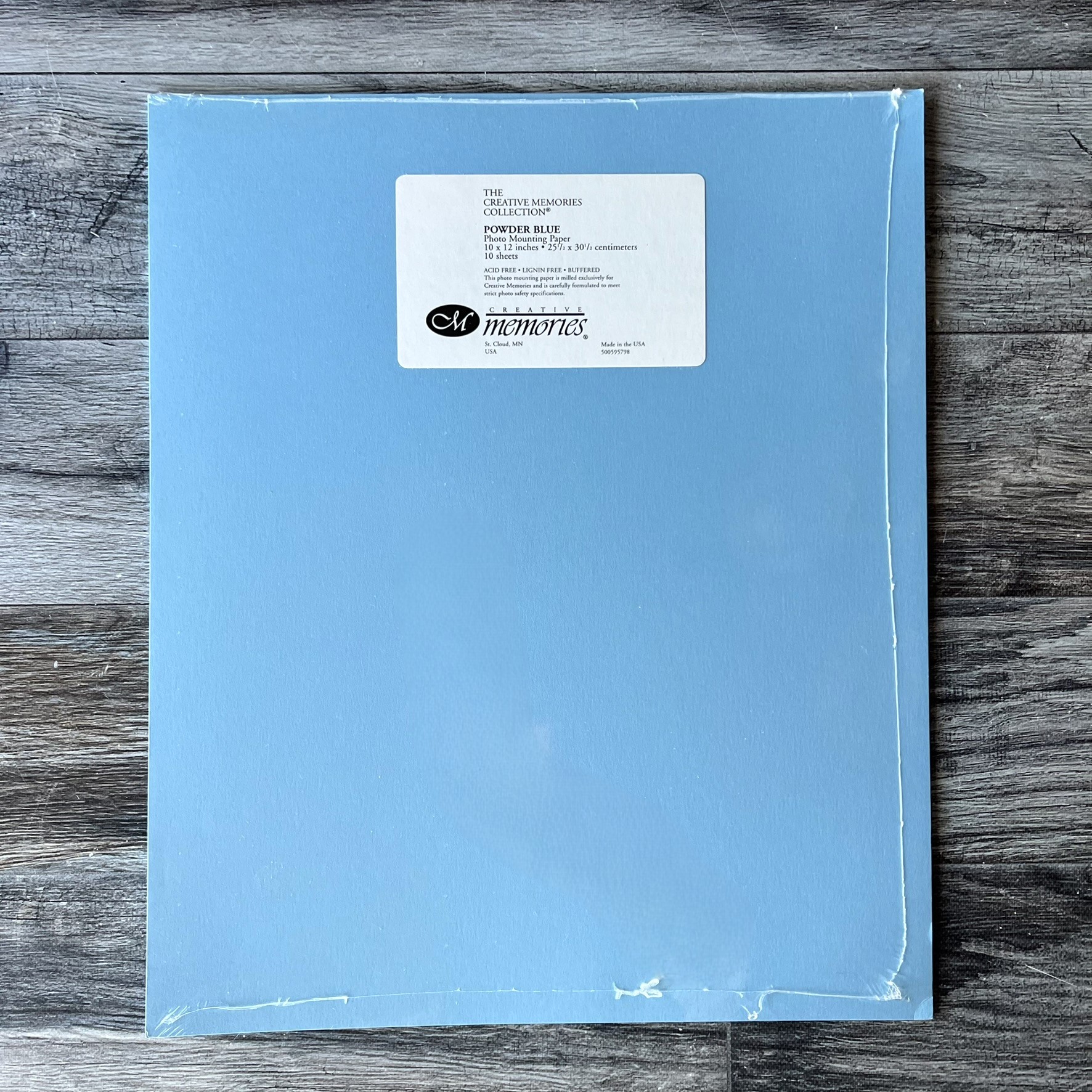 Powder Blue 10x12 Cardstock by Creative Memories - Tessa Scrapbooks