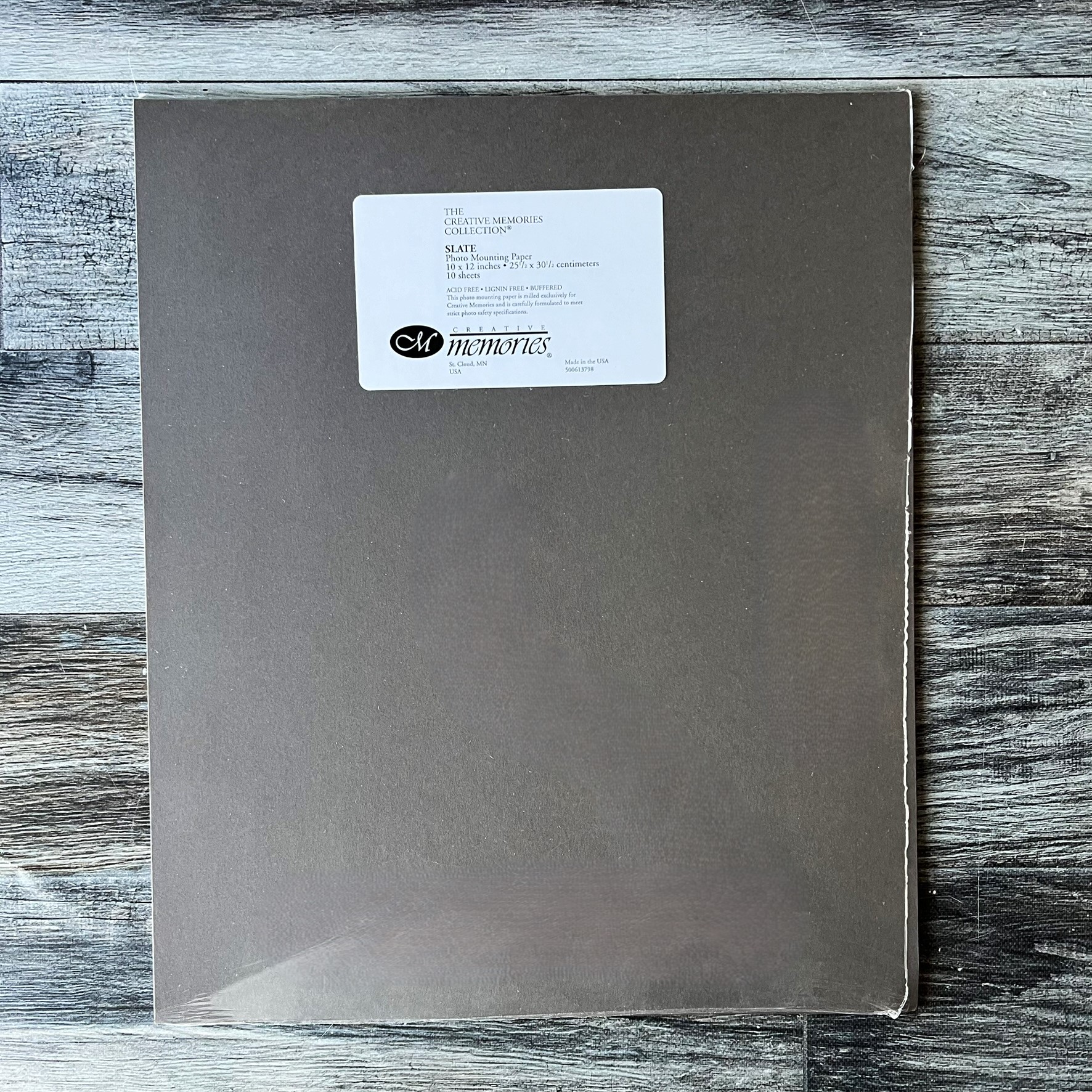 Slate 10x12 Cardstock by Creative Memories - Tessa Scrapbooks