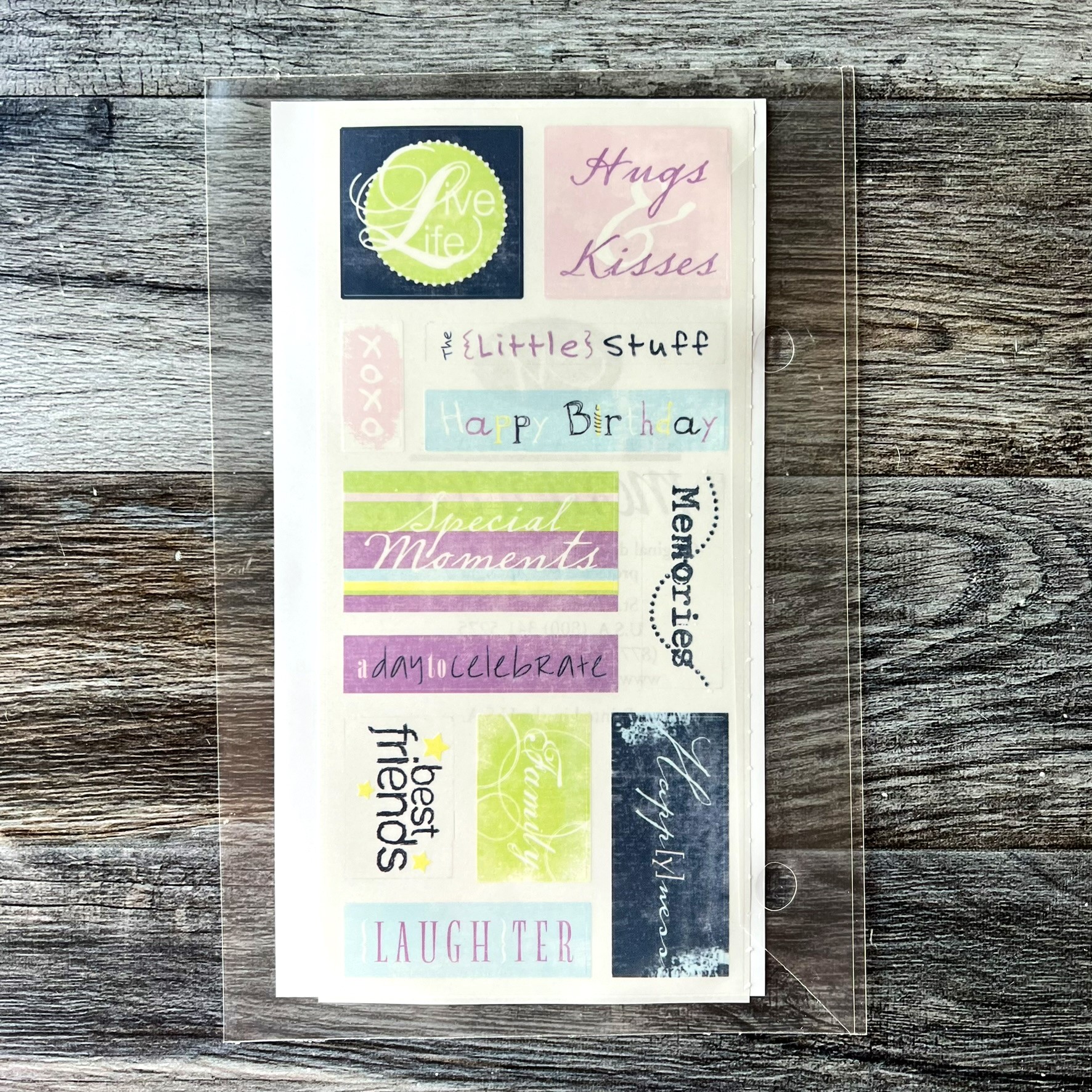 Tinted Title Stickers by Creative Memories - Tessa Scrapbooks