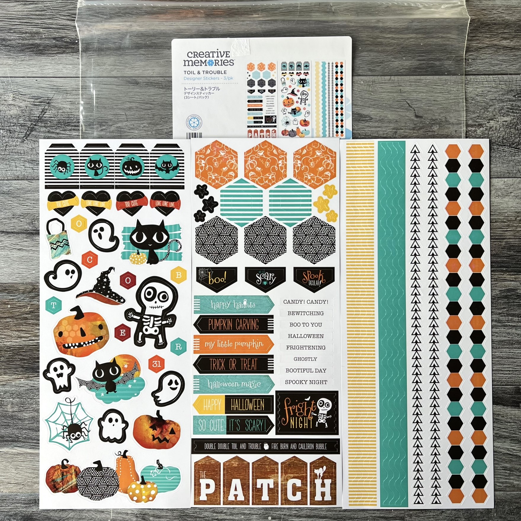 Toil & Trouble Designer Stickers by Creative Memories - Tessa Scrapbooks