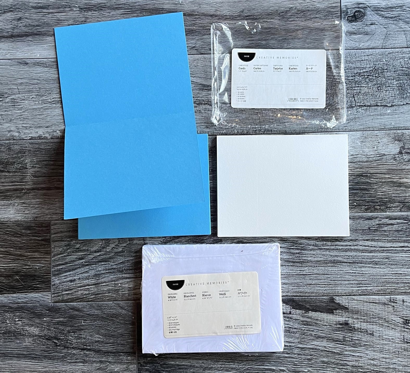 Turquoise & White Cardstock Blank Card Kit by Creative Memories - Tessa ...