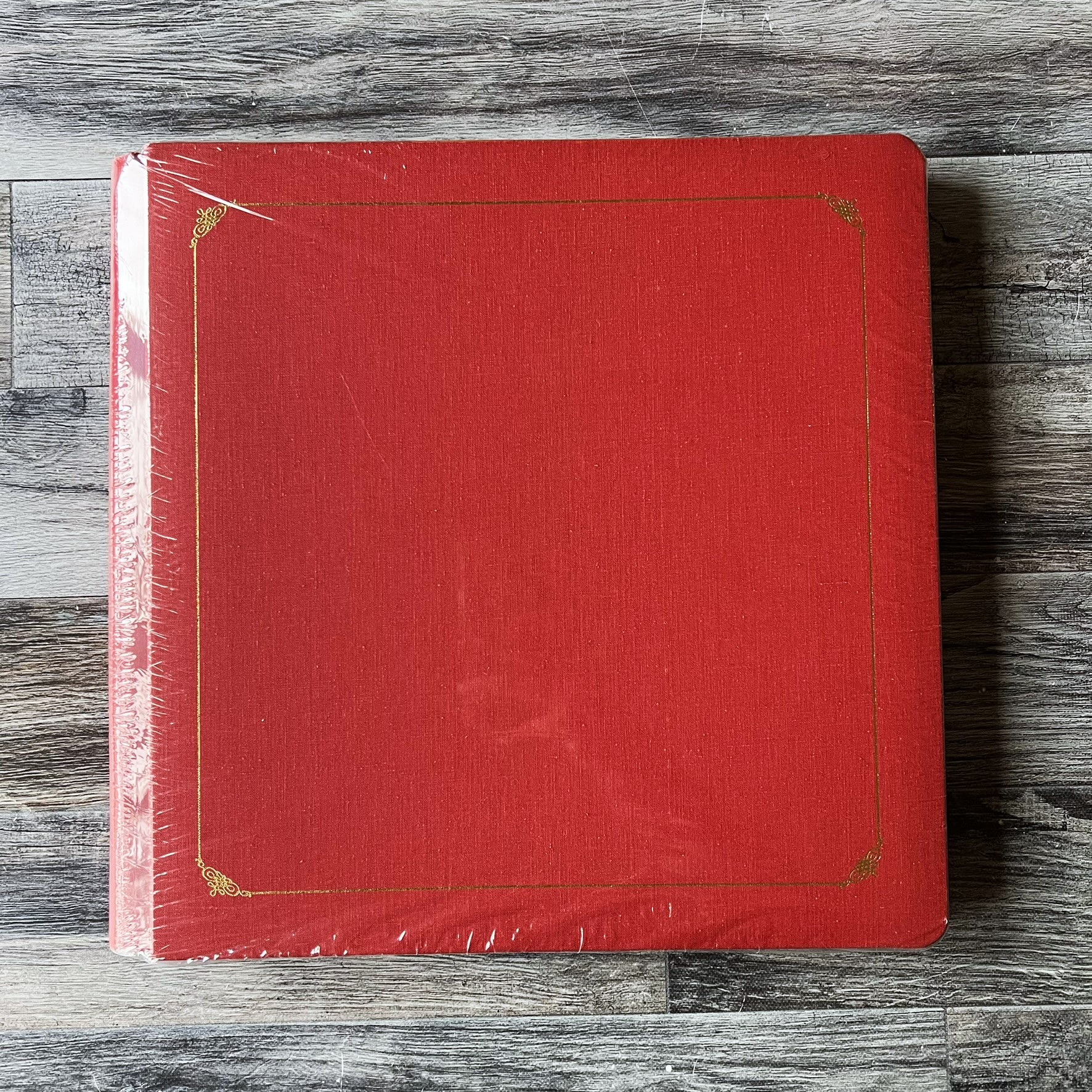 Original 12x12 Red Album w/ White Pages - Tessa Scrapbooks