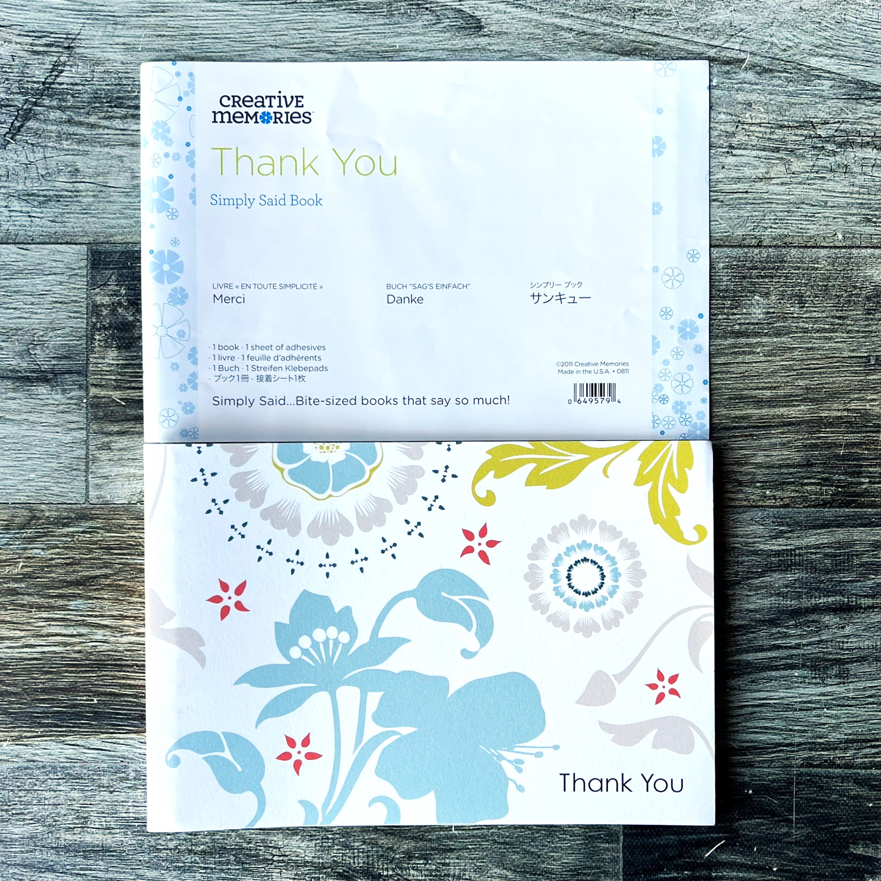 Thank You Simply Said Book by Creative Memories - Tessa Scrapbooks