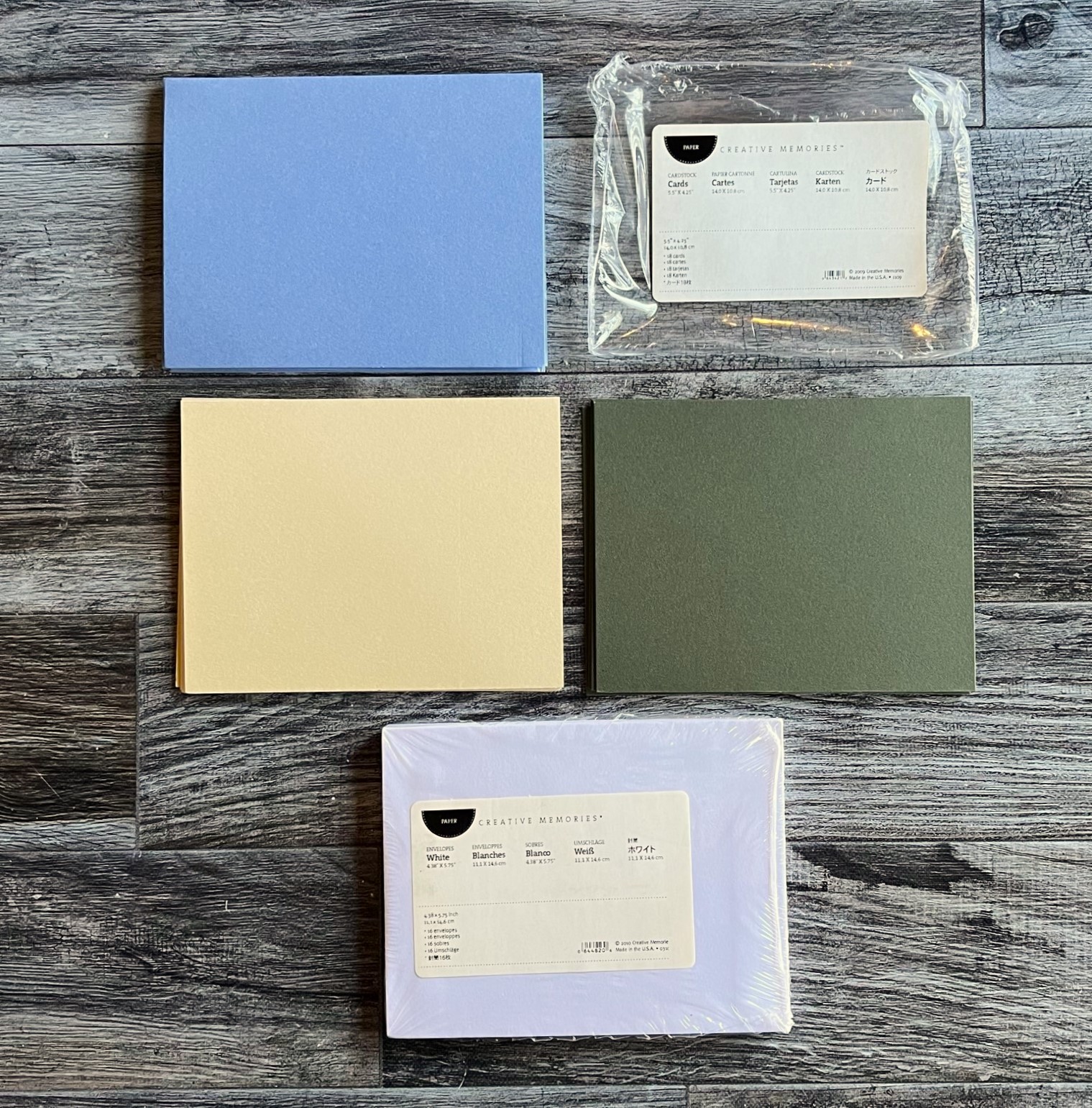 Sky Blue, Beige, & Olive Green Cardstock Blank Card Kit by Creative ...