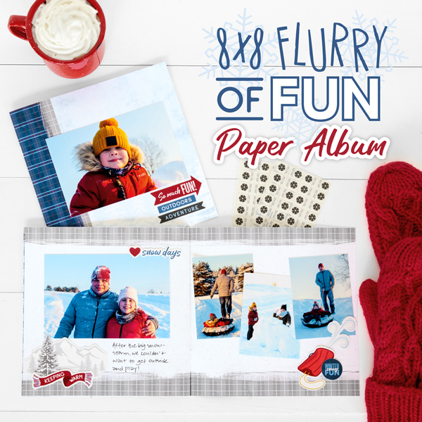 Flurry of Fun 8x8 Paper Album - Tessa Scrapbooks