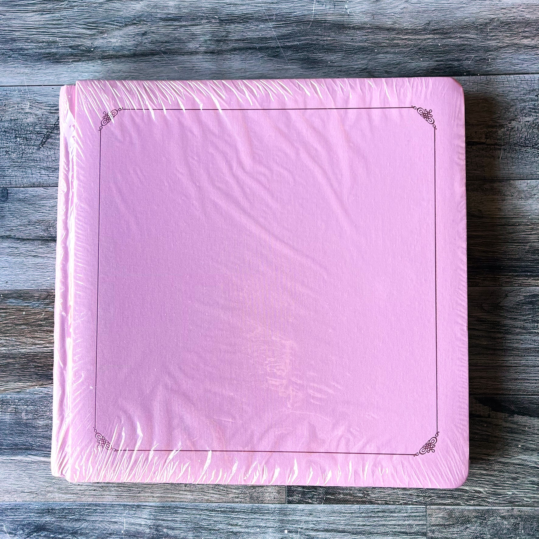 Original 12x12 Baby Blush Pink Album w/ White Pages - Tessa Scrapbooks