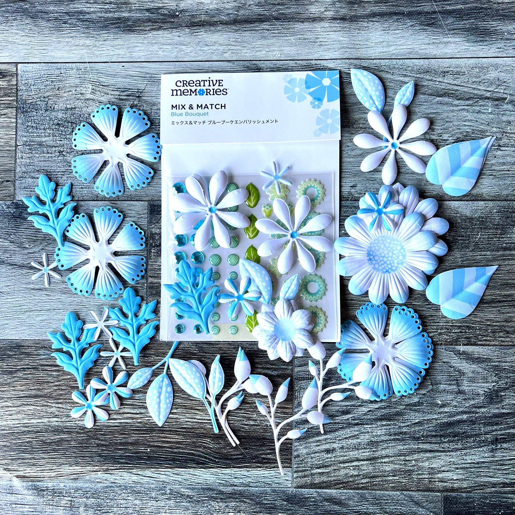 Mix and Match Blue Bouquet Flower Embellishments by Creative Memories ...