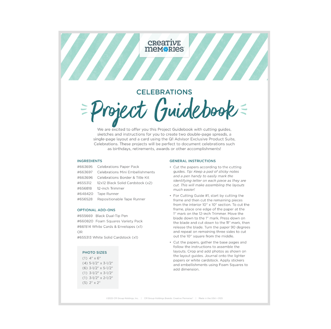 Celebrations Project Guidebook - Tessa Scrapbooks